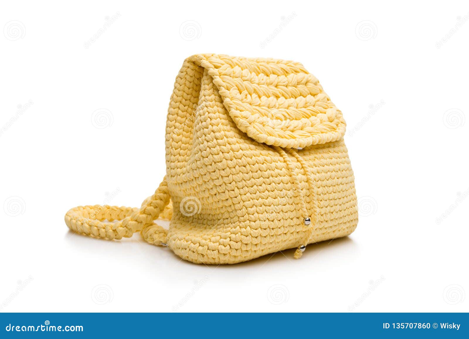 Isolated View of Knitted Backpack Stock Photo - Image of fashion, white ...