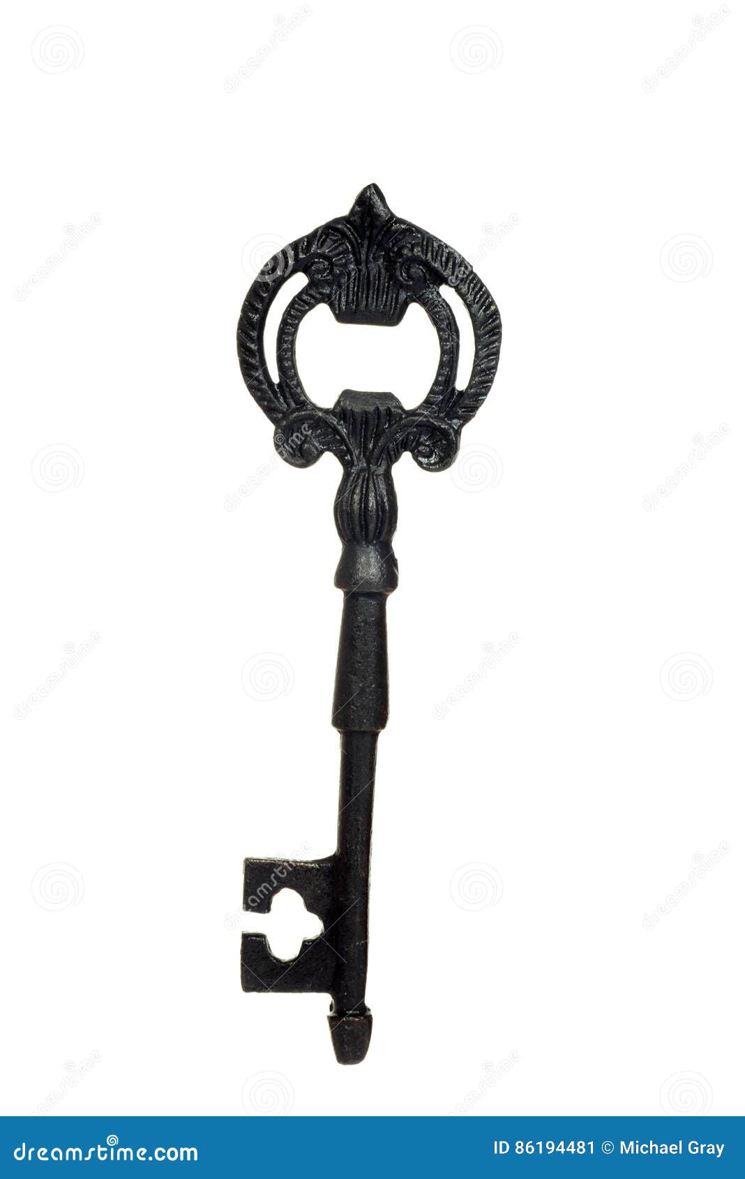 Isolated vintage black key stock image. Image of close - 86194481