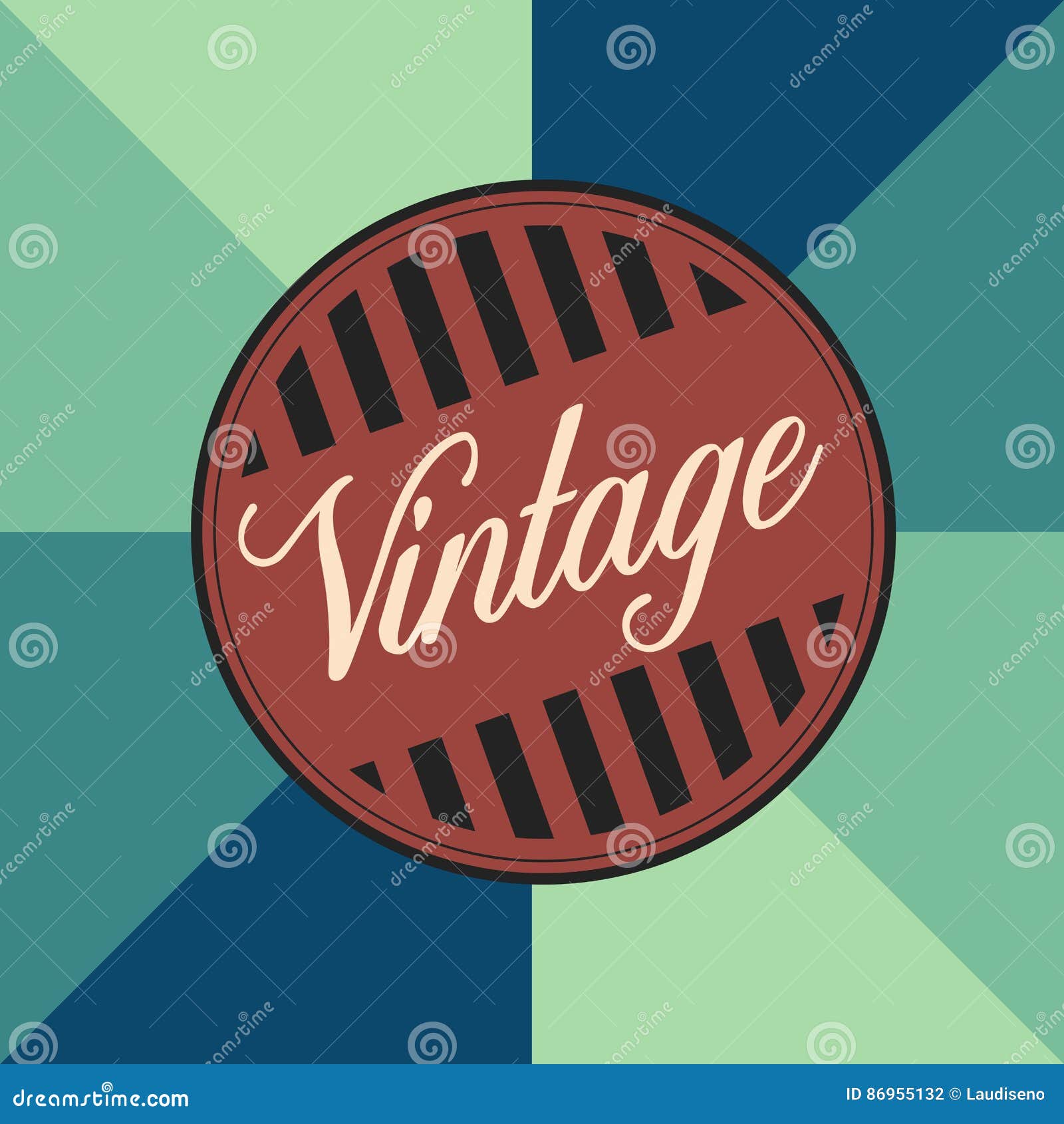 Isolated vintage label stock illustration. Illustration of retro - 86955132