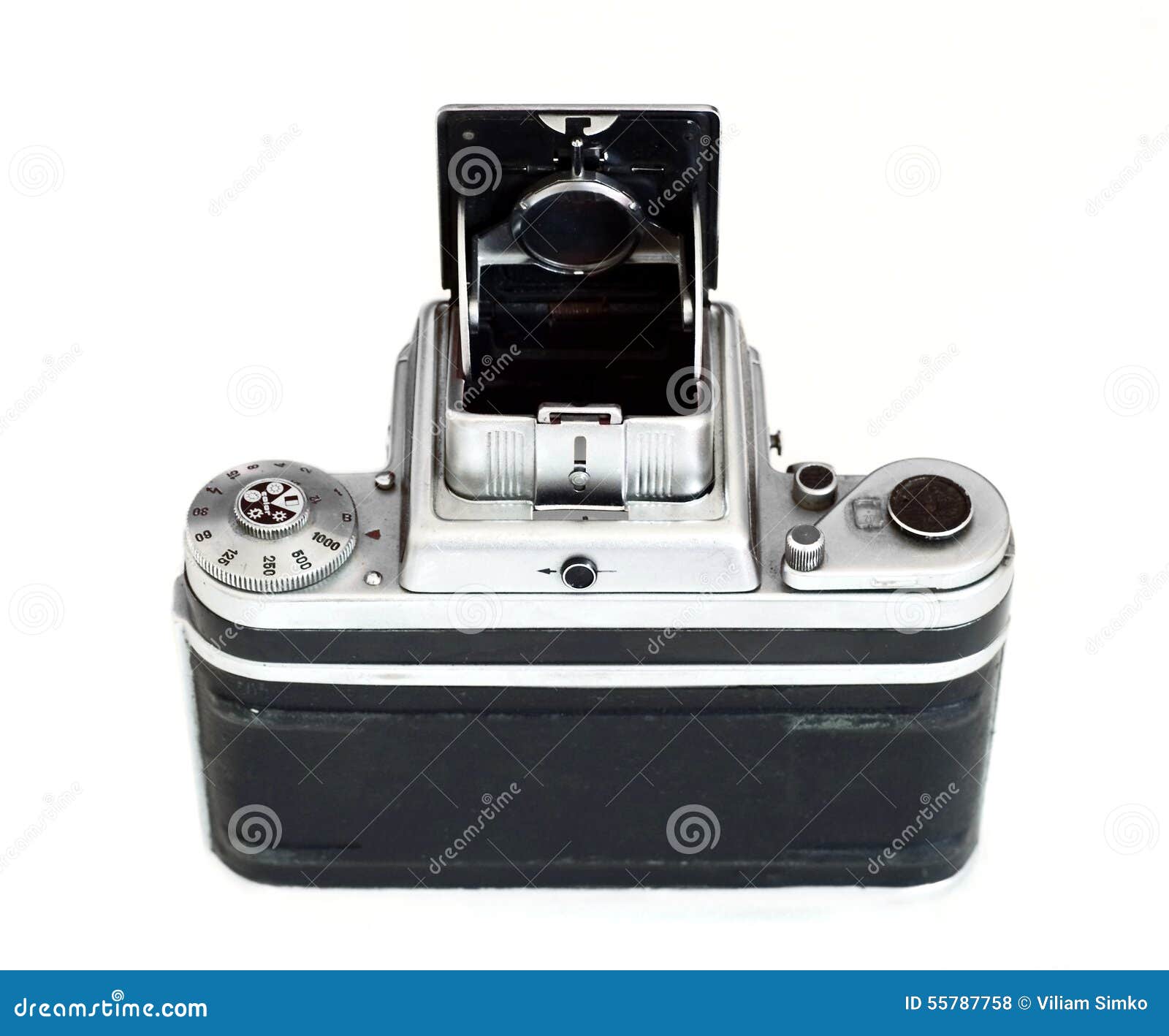 Isolated Vintage Middle Format Camera - Back View Stock Photo - Image ...