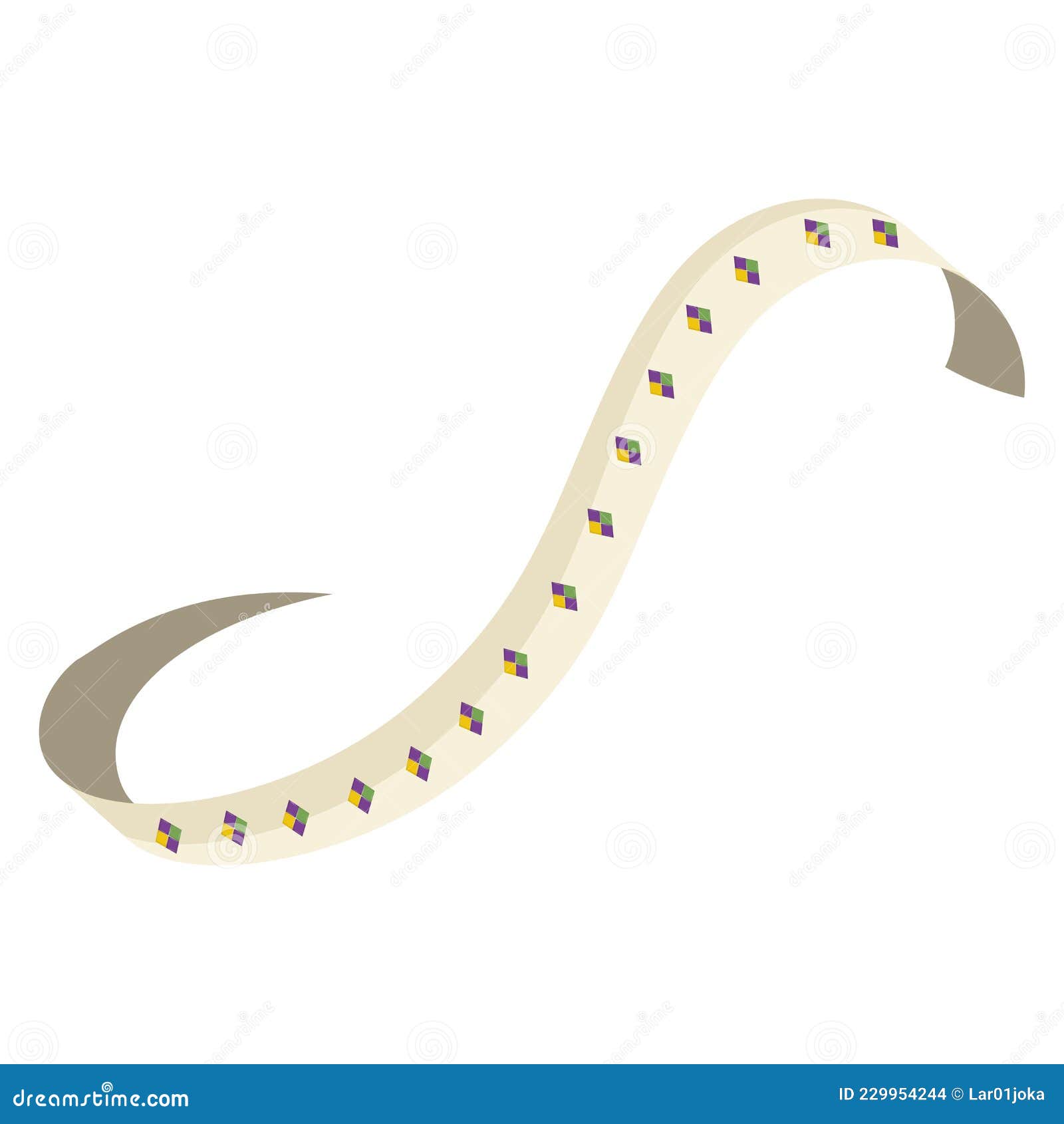 Isolated Vintage Ribbon with Colored Squares Stock Vector ...