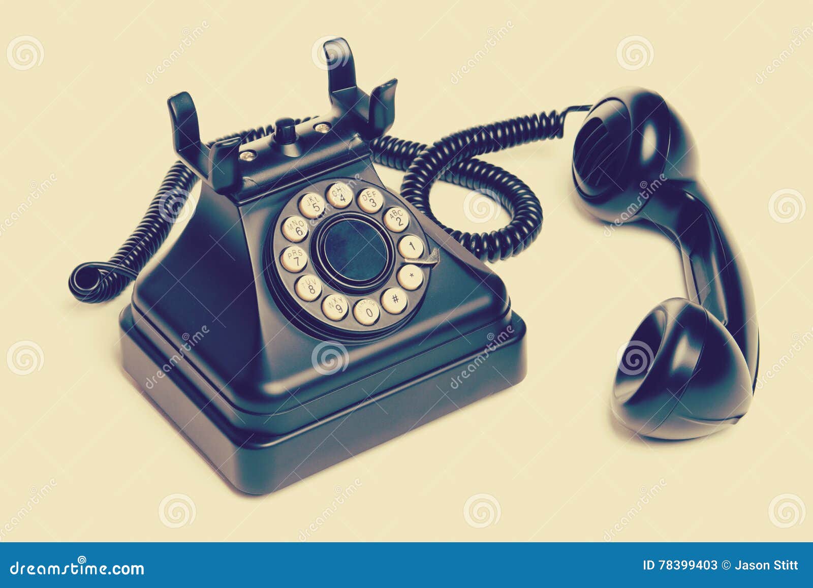 Isolated Vintage Telephone stock image. Image of isolated - 78399403