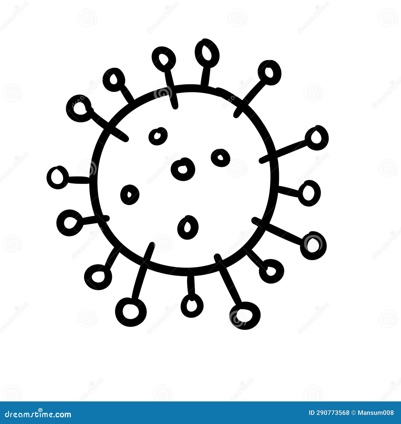 Isolated Virus Cartoon Design Illustration Stock Illustration ...