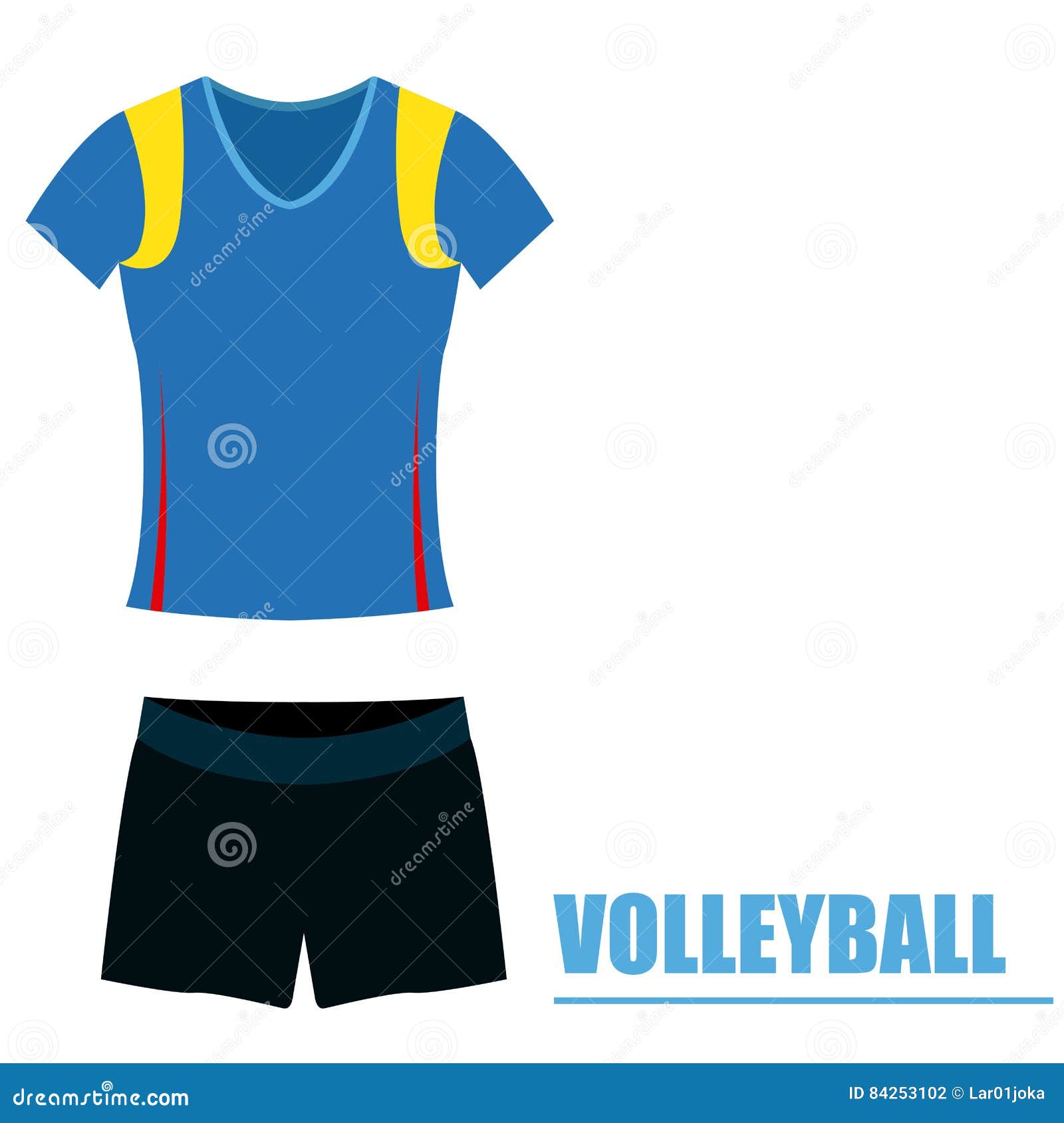 Isolated Volleyball Uniform Stock Vector - Illustration of player, team ...