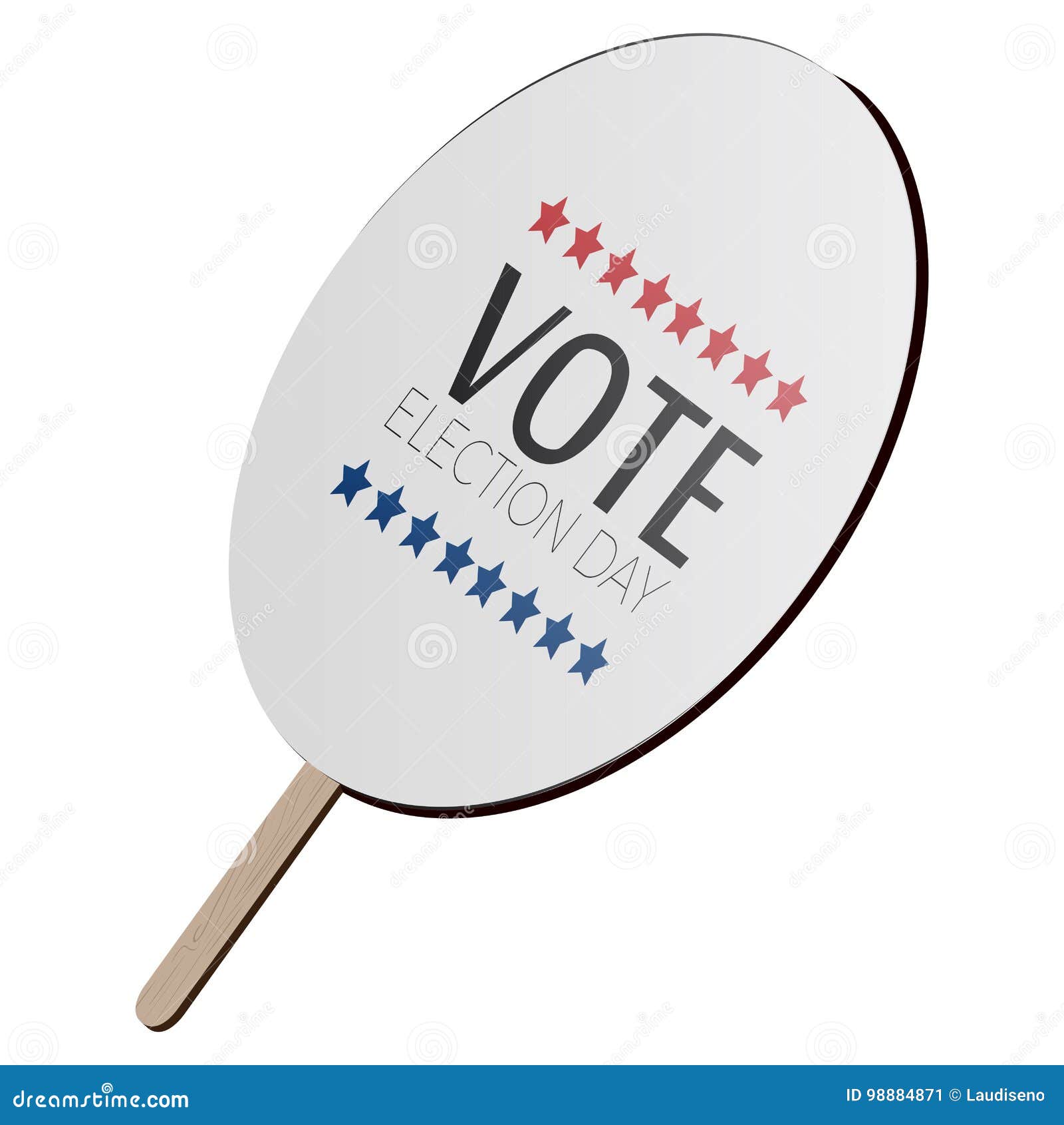 Isolated voting paddle stock vector. Illustration of republican - 98884871