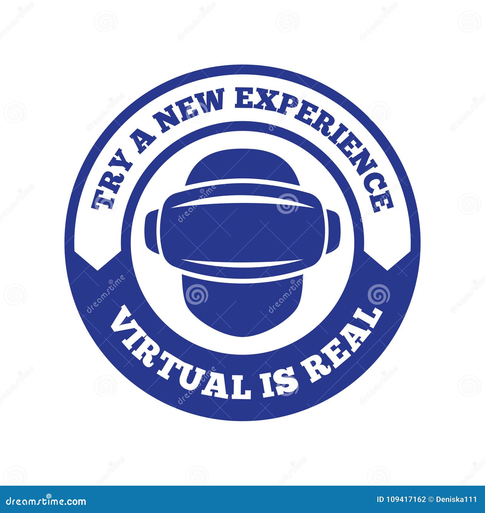 Isolated Vr Headset Logotype. Virtual Reality Helmet Logo. Head-mounted ...