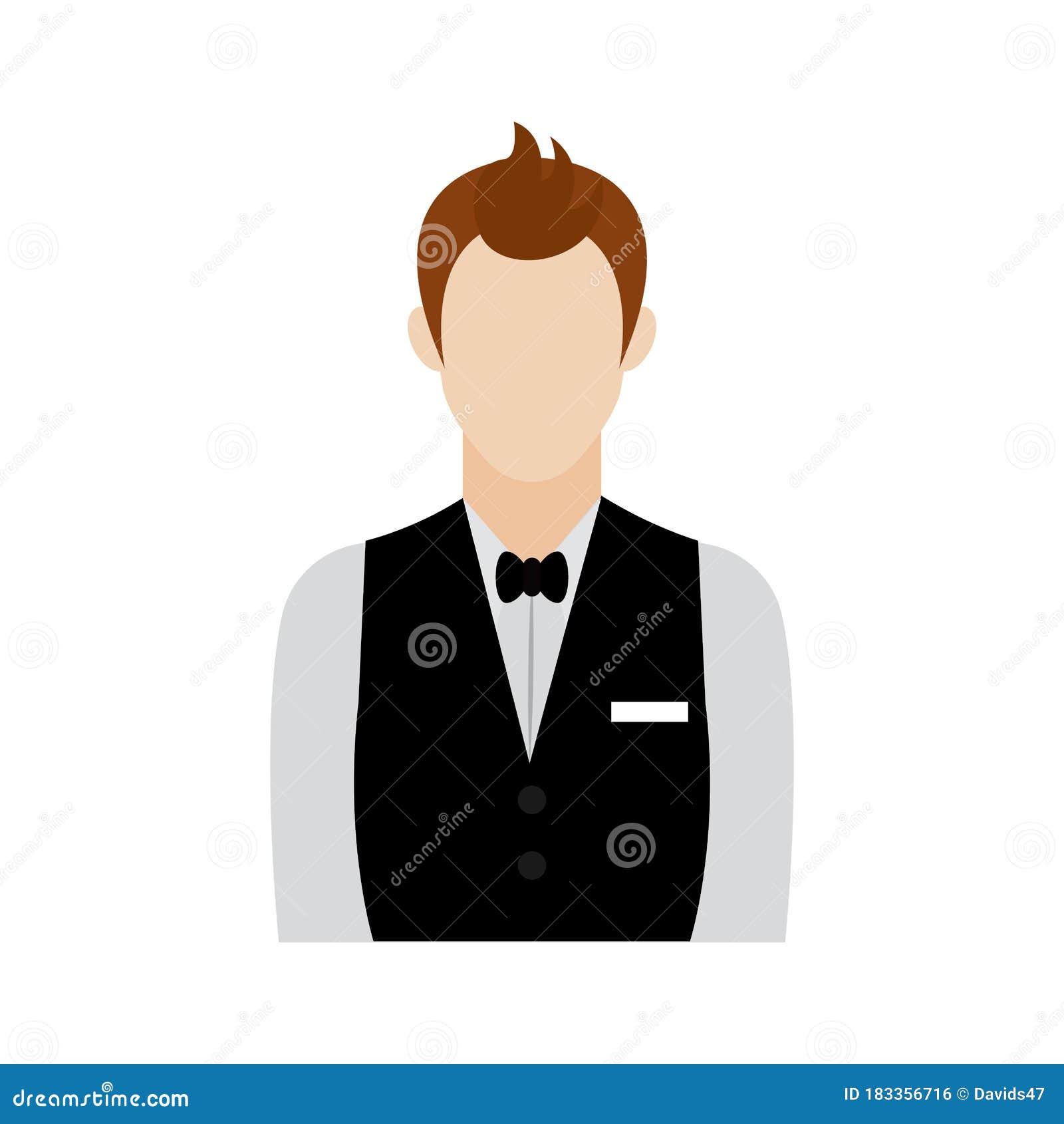 Isolated waiter icon stock vector. Illustration of cook - 183356716