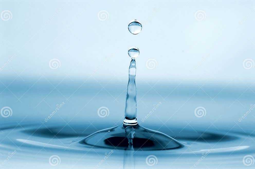 Isolated Water Drop and Tower of Water Stock Photo - Image of circle ...