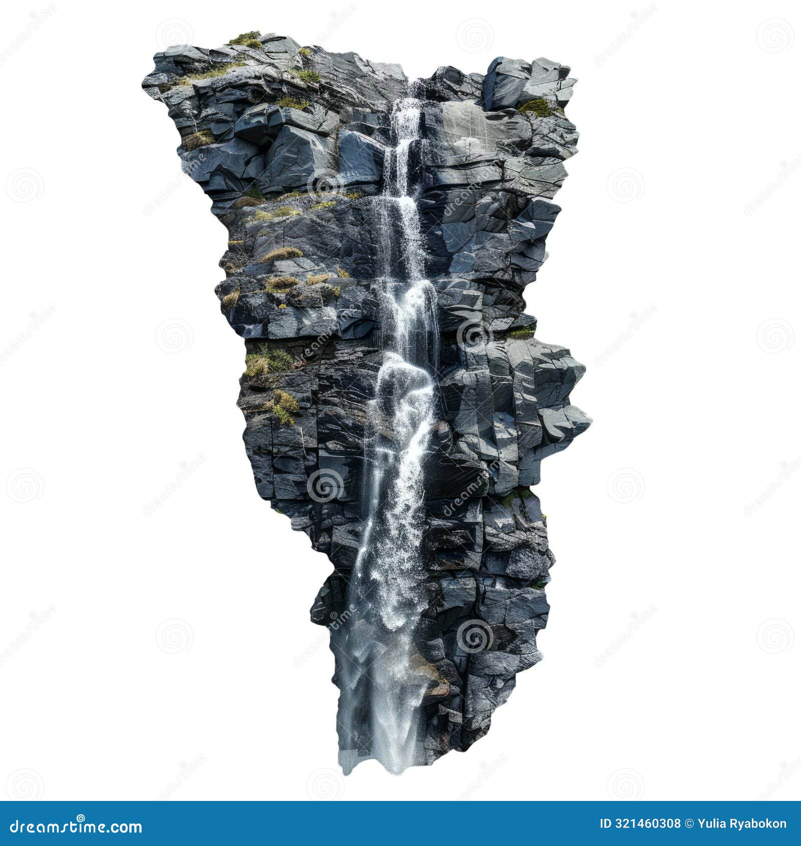 Isolated Waterfall on Transparent Background Stock Photo - Image of ...