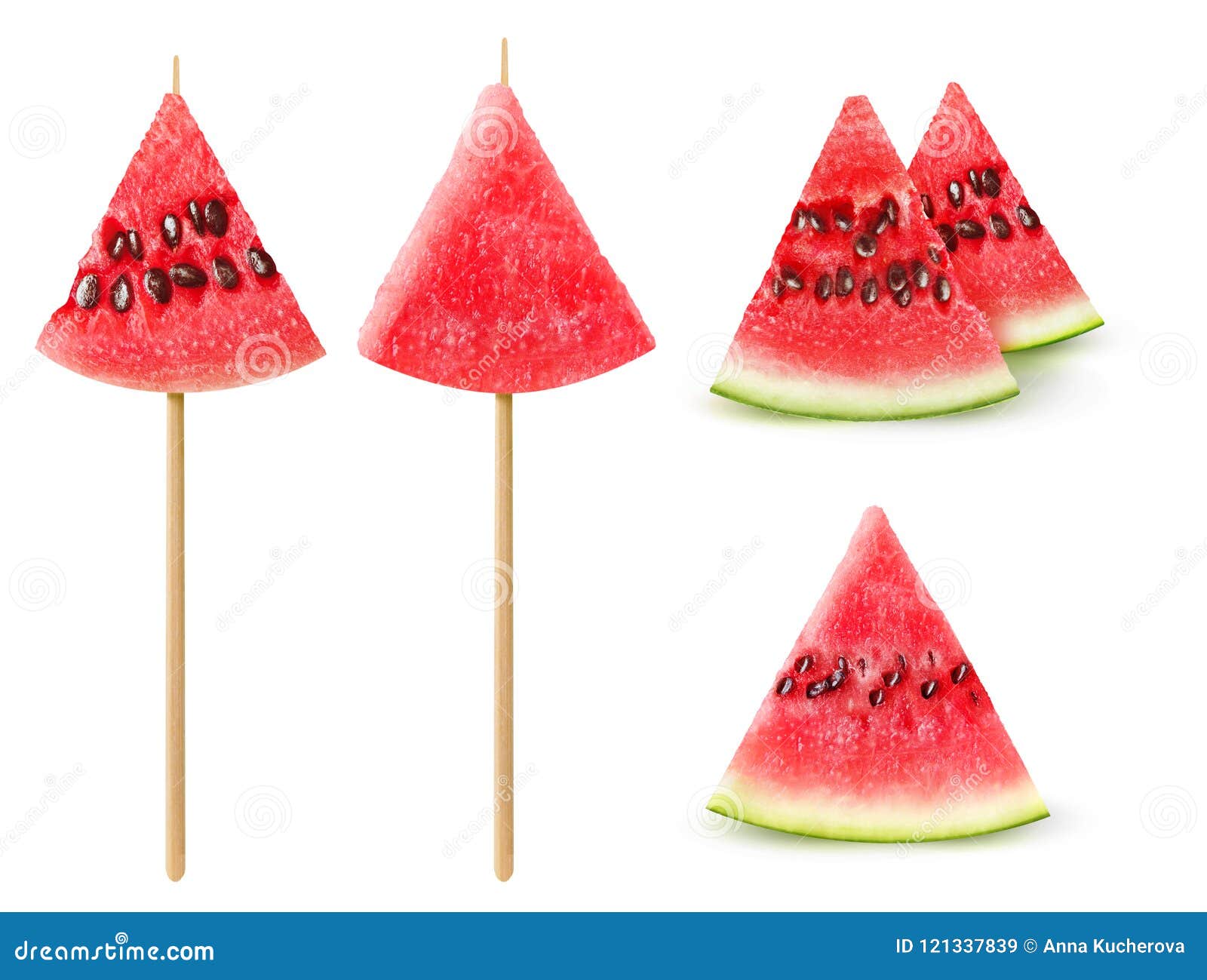 Isolated watermelon pieces stock image. Image of snack - 121337839