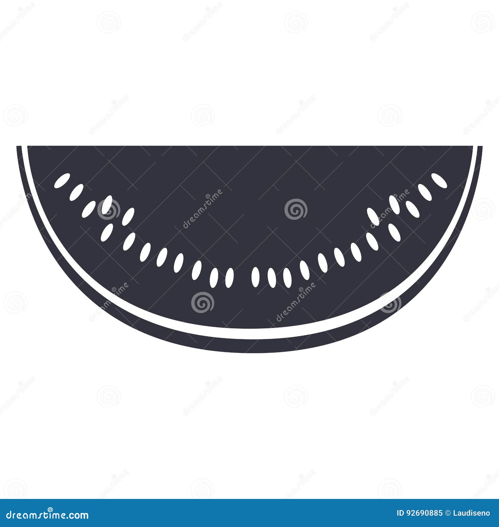 Isolated Watermelon Silhouette Stock Illustration - Illustration of ...