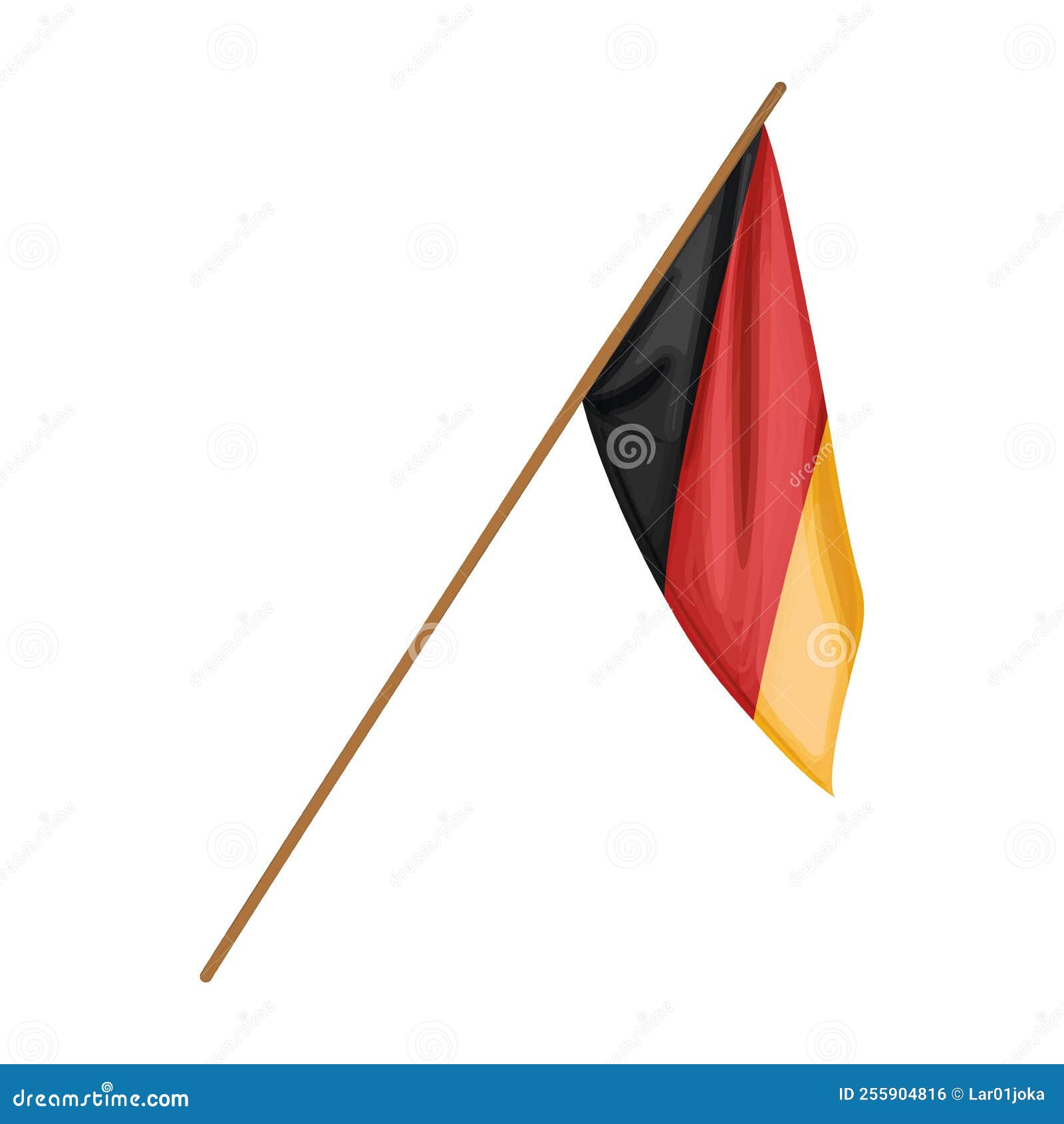 Isolated Waving Flag of Germany Vector Stock Vector - Illustration of ...