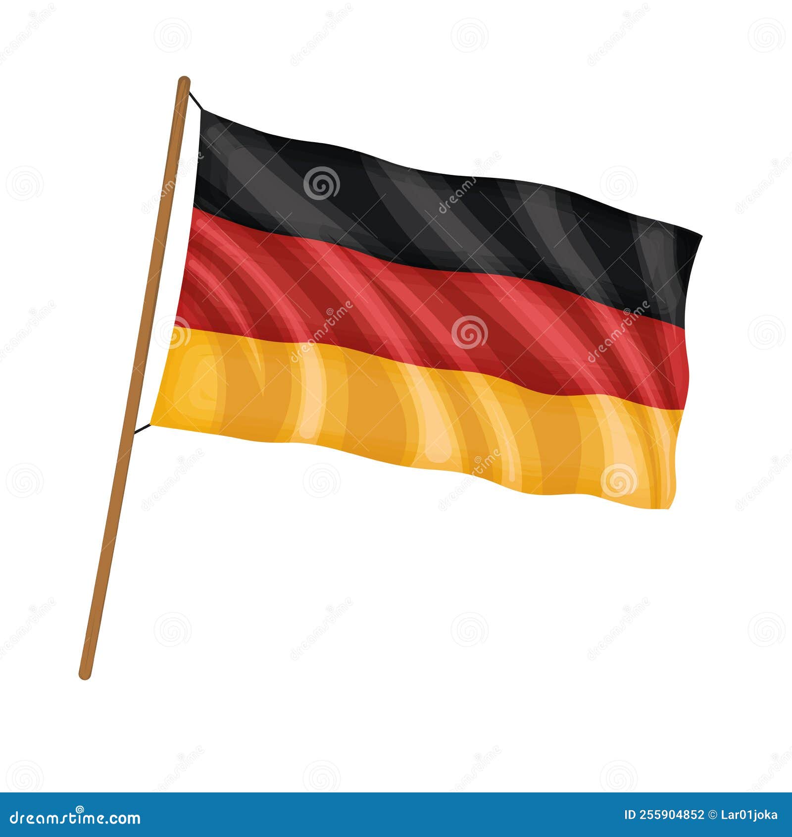 Isolated Waving Flag of Germany Vector Stock Vector - Illustration of ...