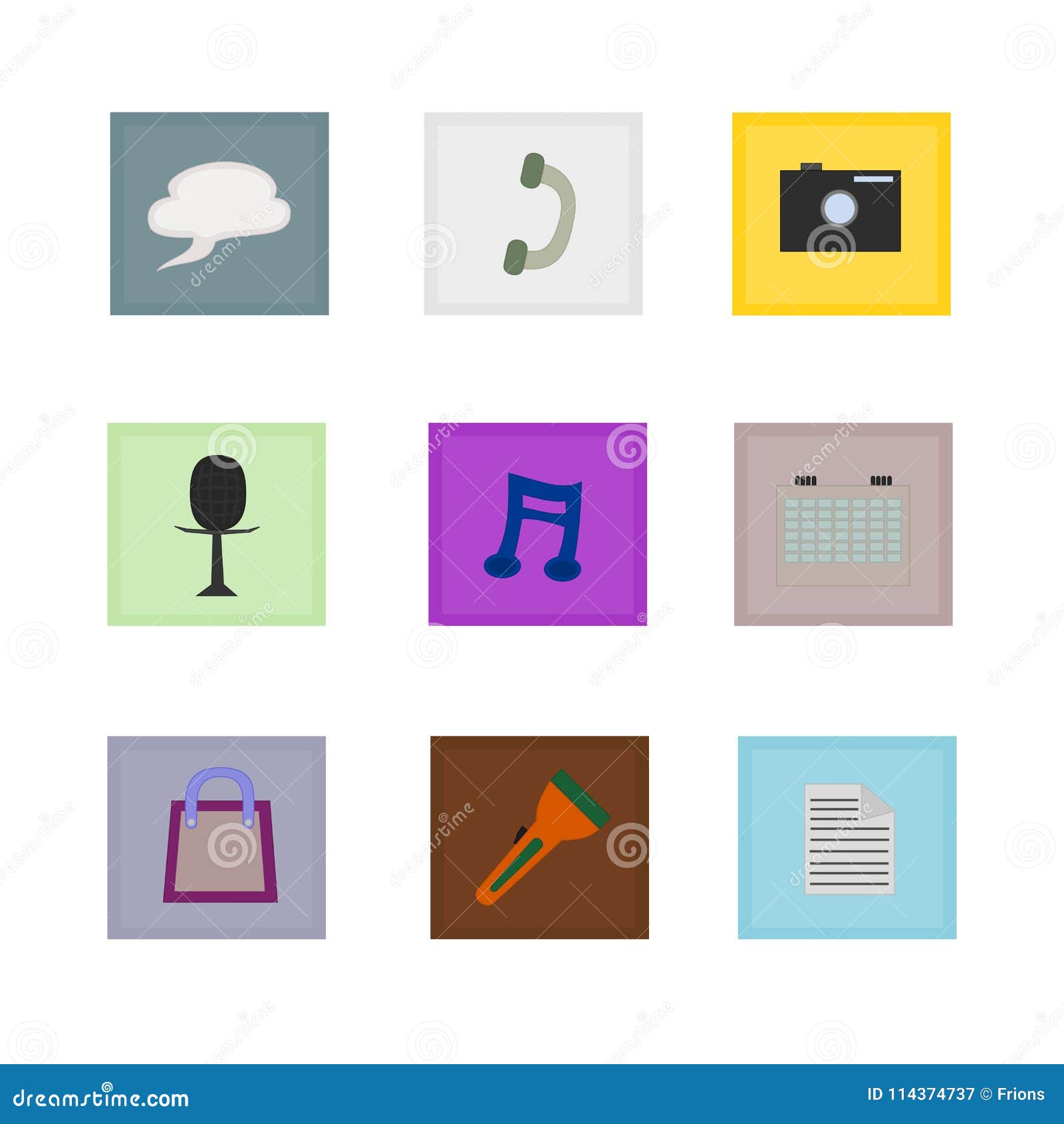 Isolated Website Flat Icon Set Stock Vector - Illustration of website ...