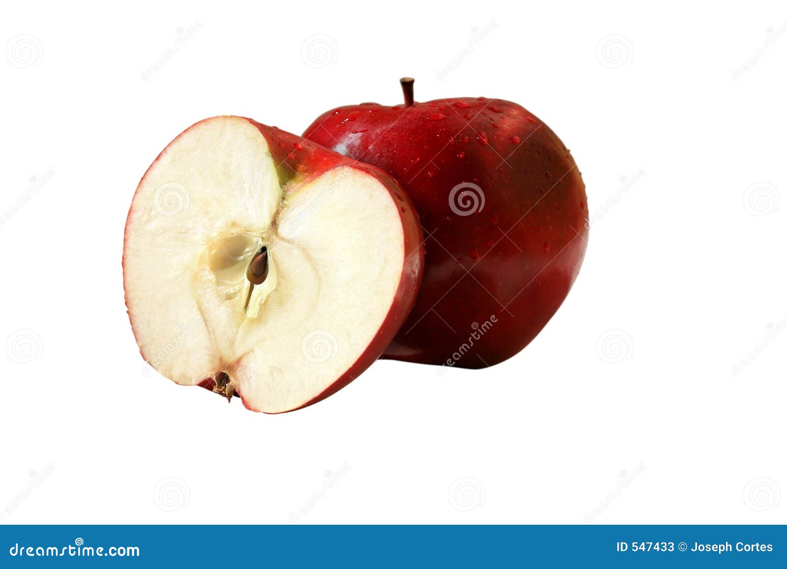Isolated wet apples stock image. Image of peel, juicy, curve - 547433