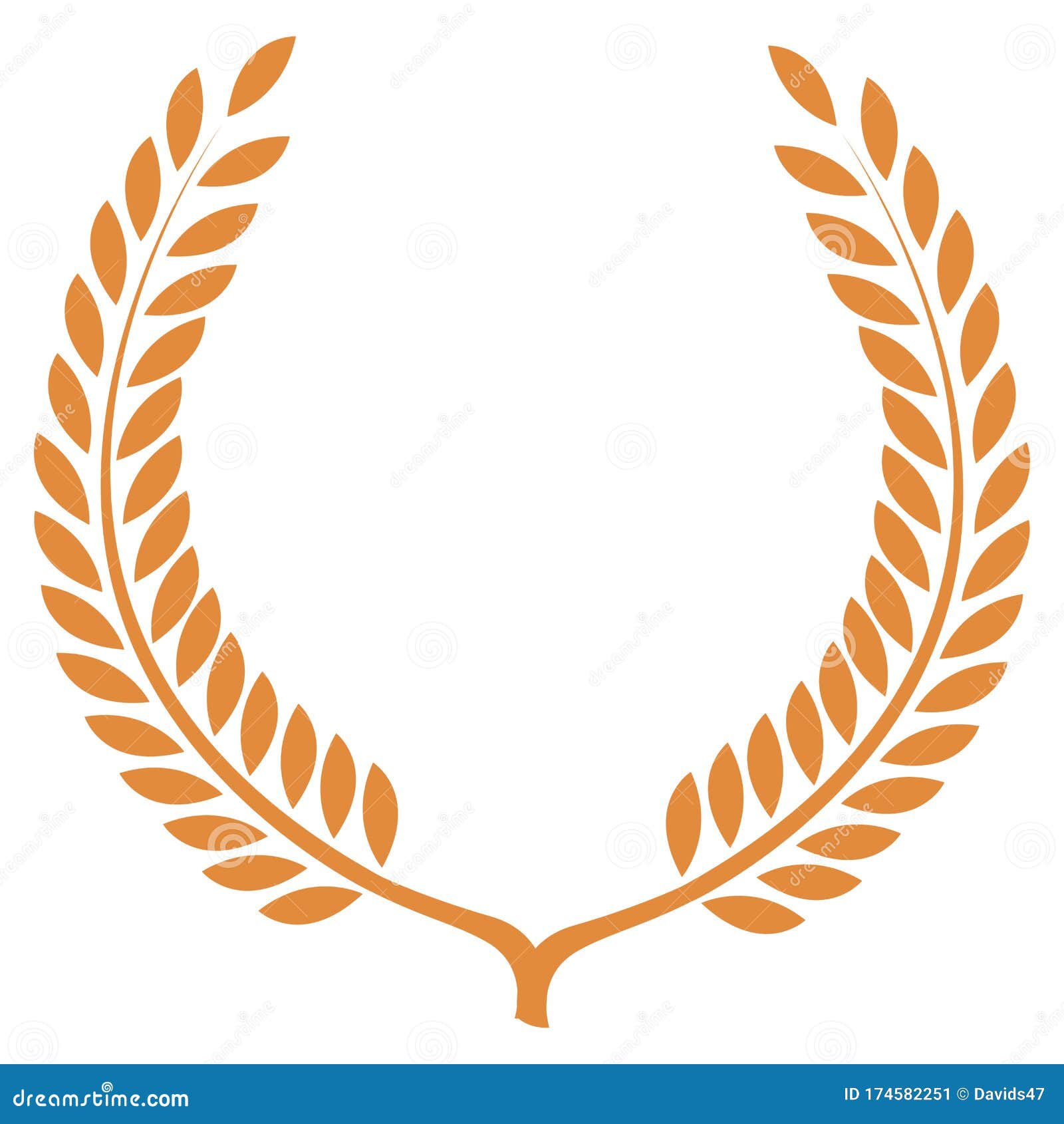 Isolated wheat wreath stock vector. Illustration of symbol - 174582251