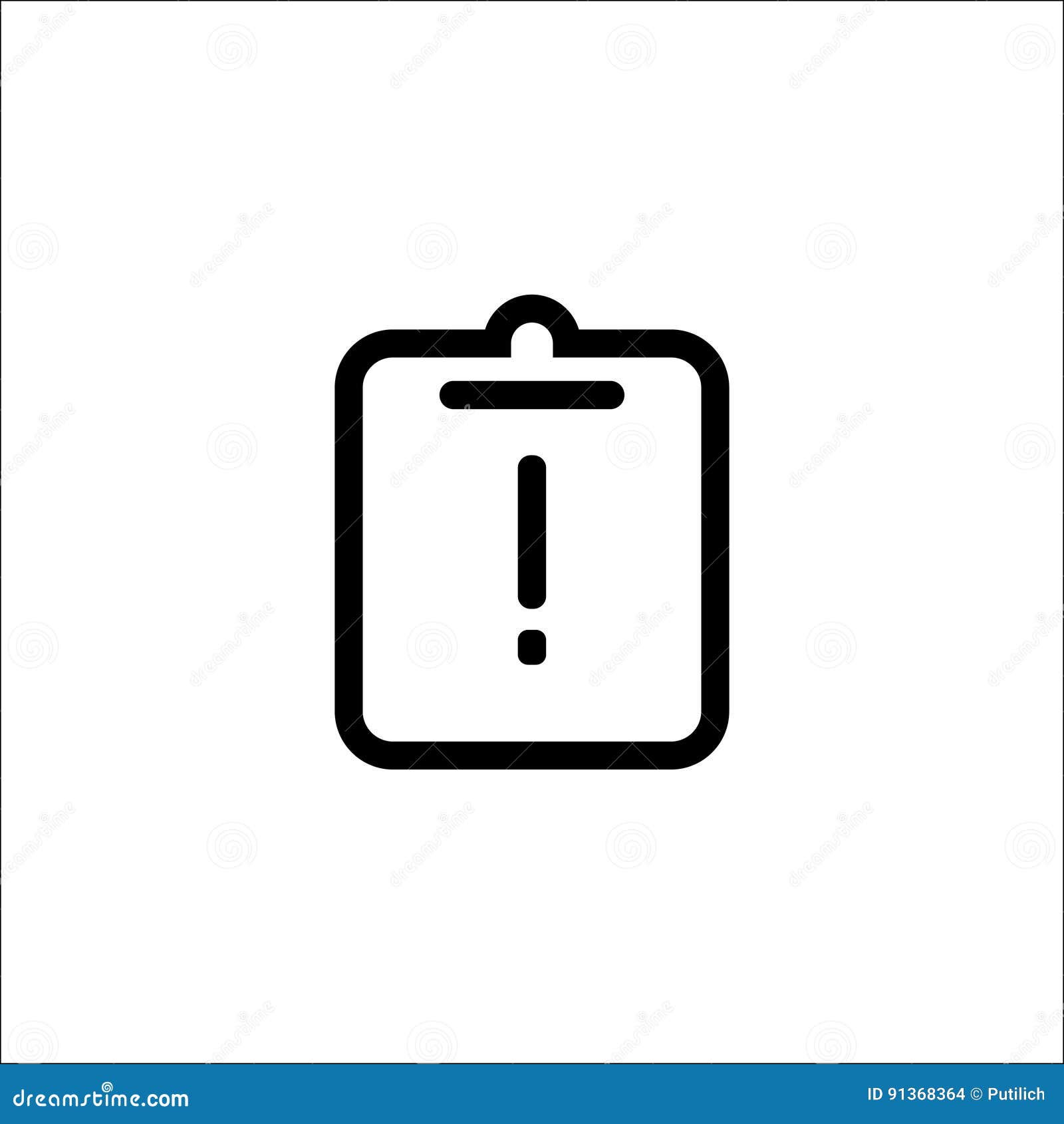 Isolated on White Background. Assignment, Deadline, Incomplete Icon ...