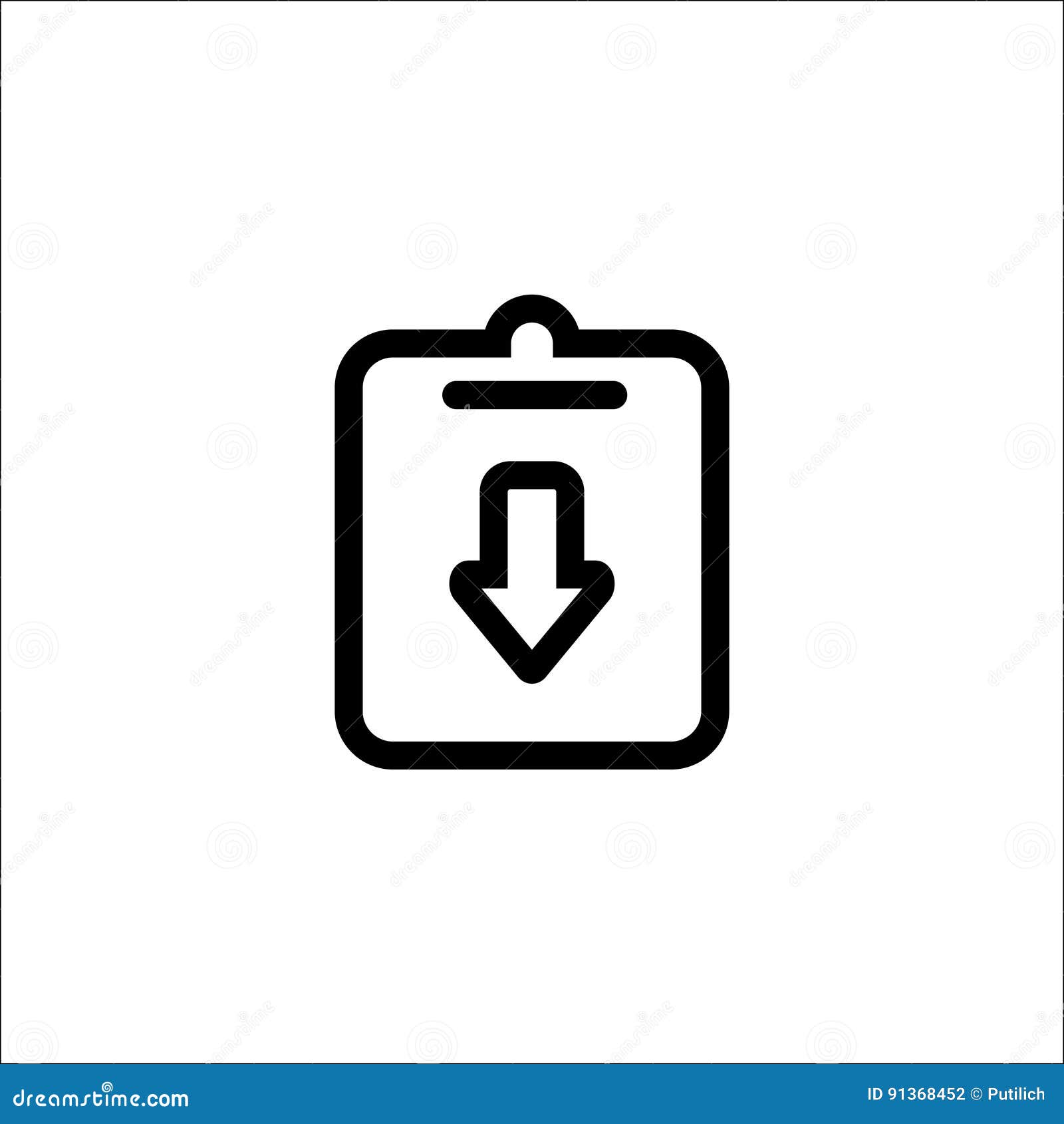 Isolated on White Background. Assignment, Deadline, Incomplete Icon ...