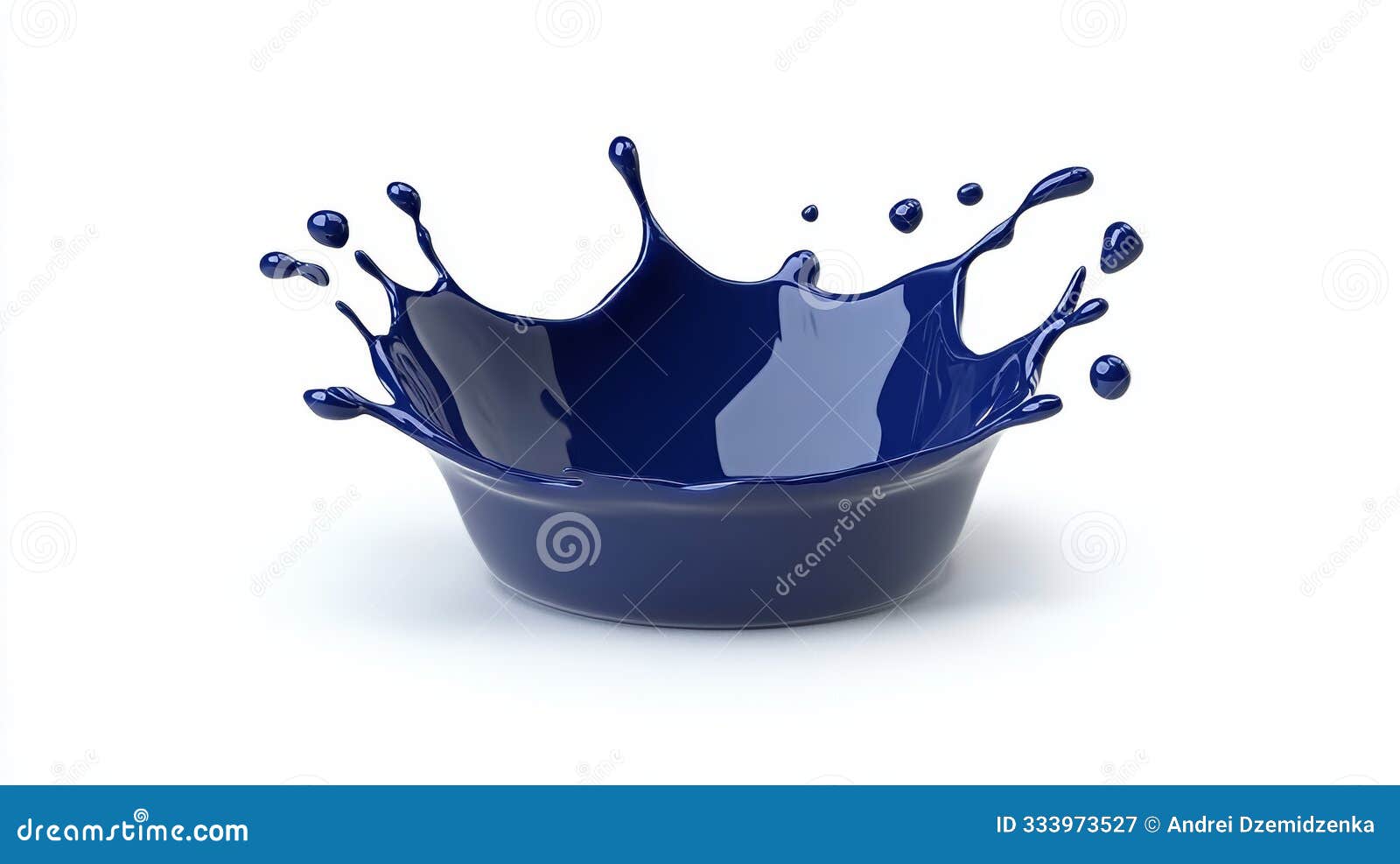 Isolated on White Background, Blue Navy Water Splash Liquid, Abstract ...