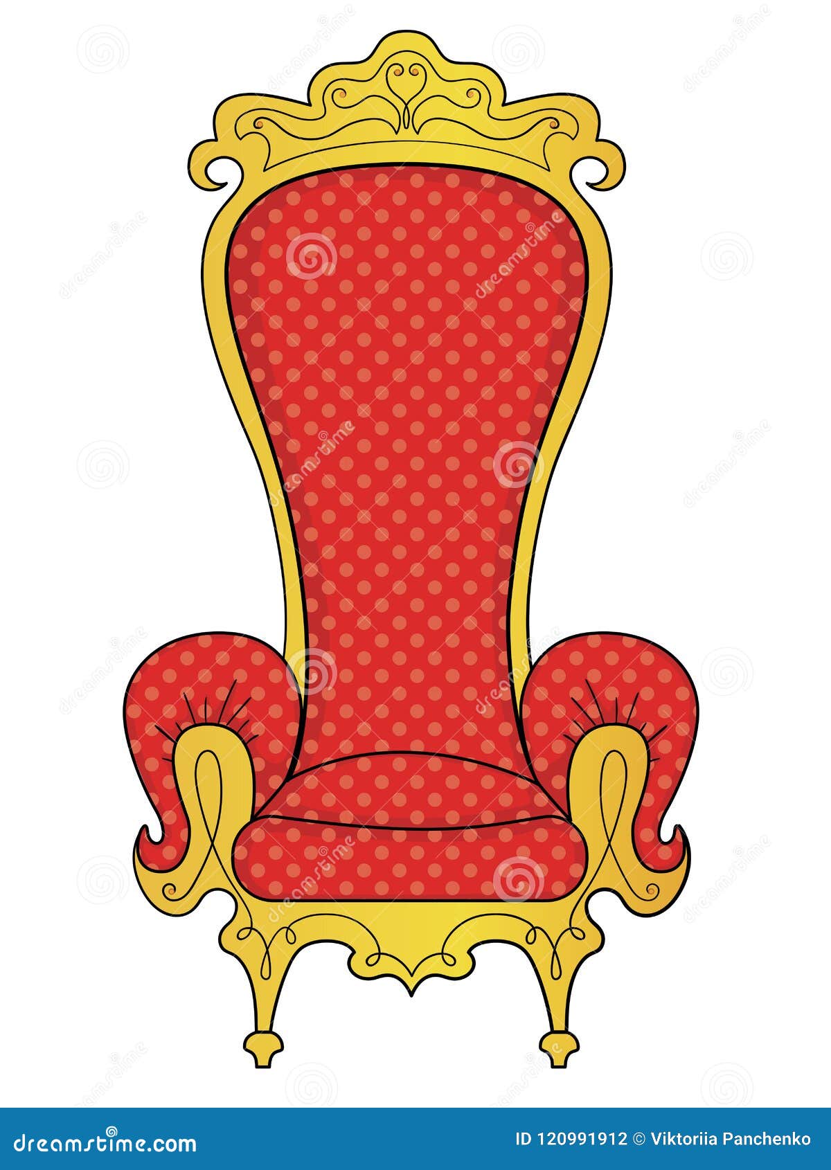 Isolated On White Background. The Object Of The Interior, The Throne Of ...