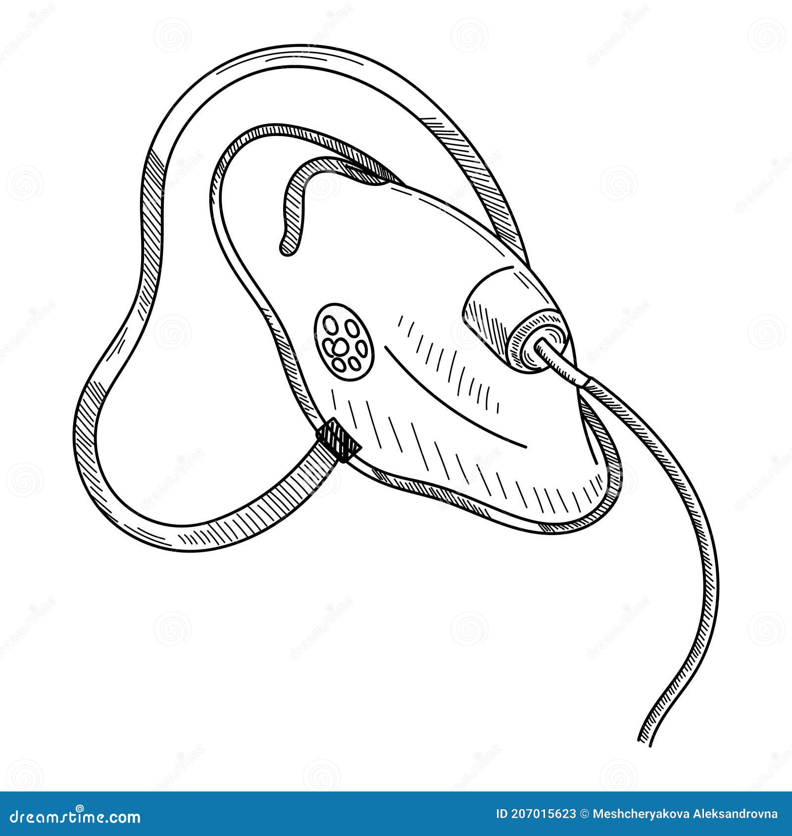ISOLATED on a WHITE BACKGROUND OXYGEN MASK Stock Vector - Illustration ...