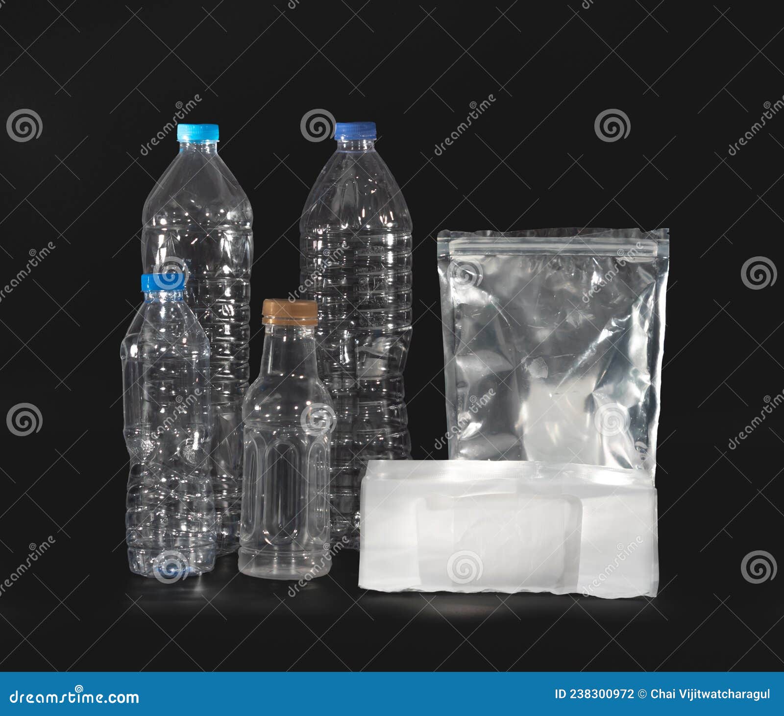 On White Background,plastic Waste Stock Photo - Image of clear ...