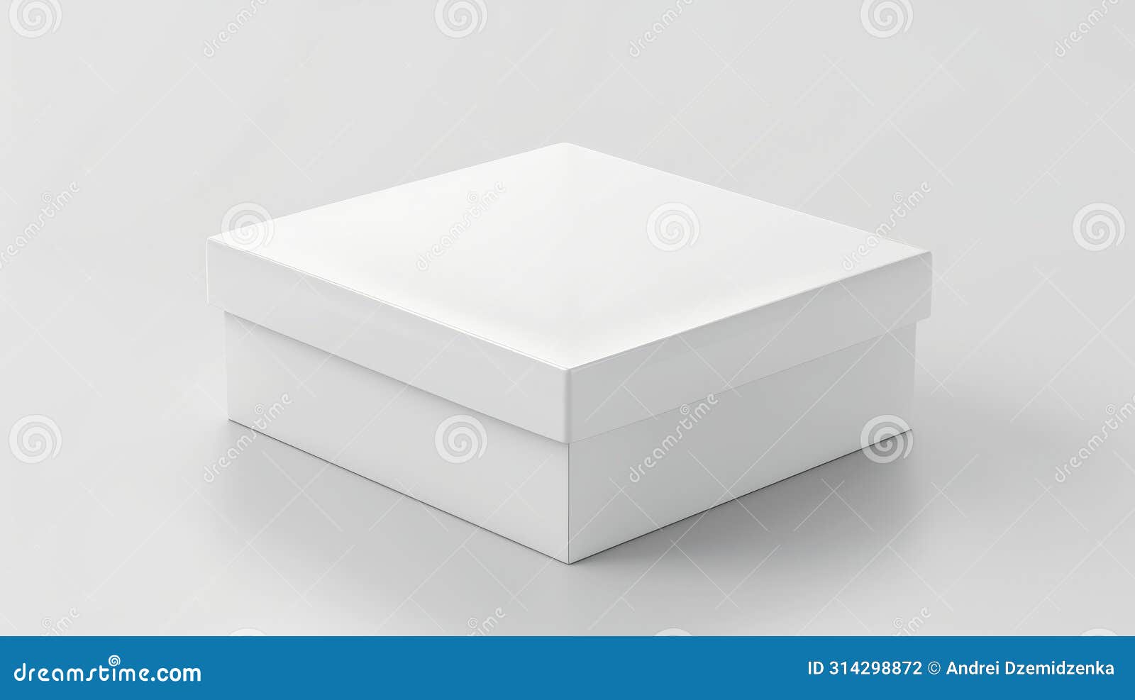 Isolated White Box with a Blank Interior. Illustration in Modern Format ...