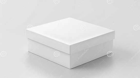 Isolated White Box with a Blank Interior. Illustration in Modern Format ...