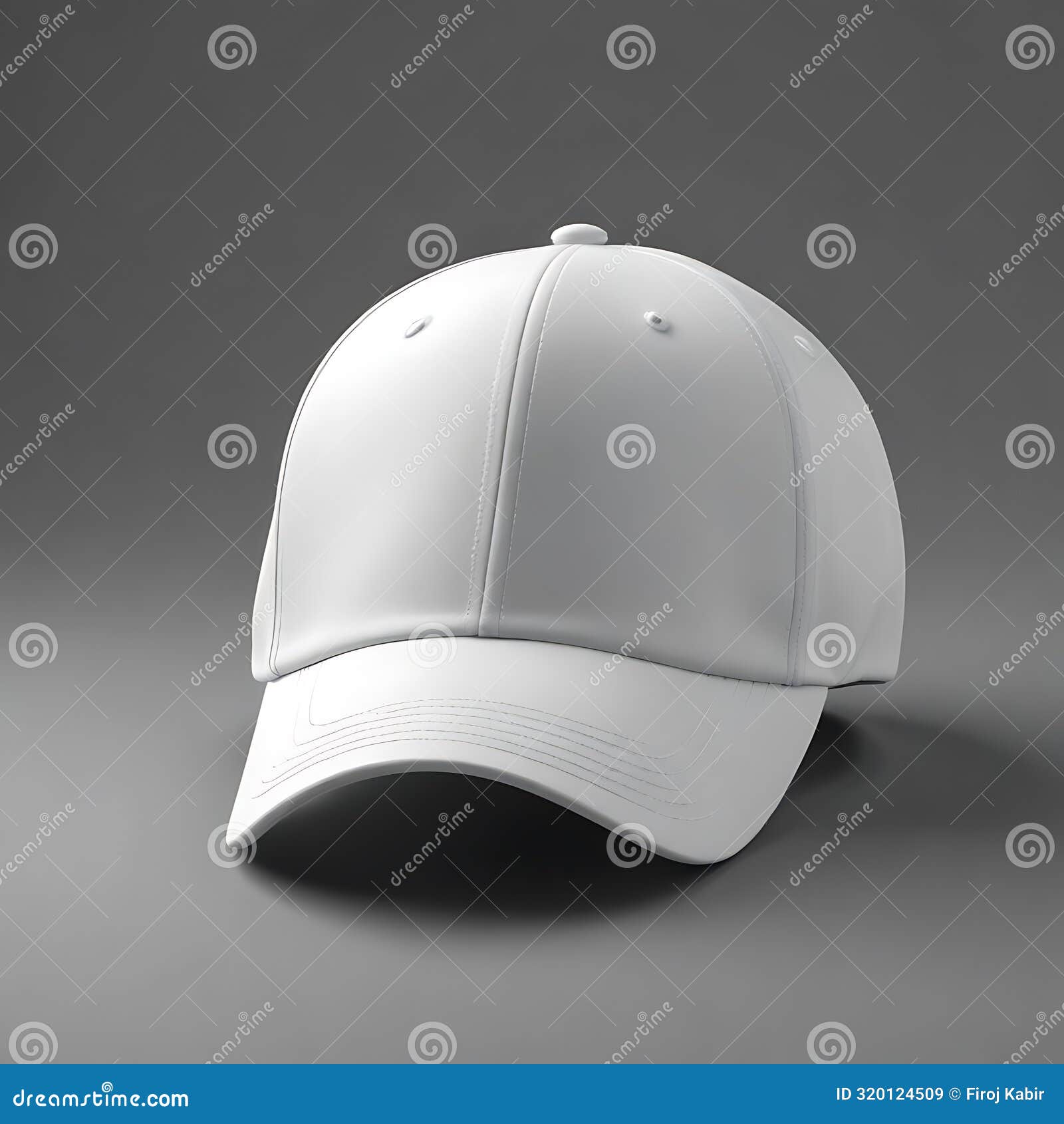 Blank White Cap Mockup Designs Stock Illustration - Illustration of ...