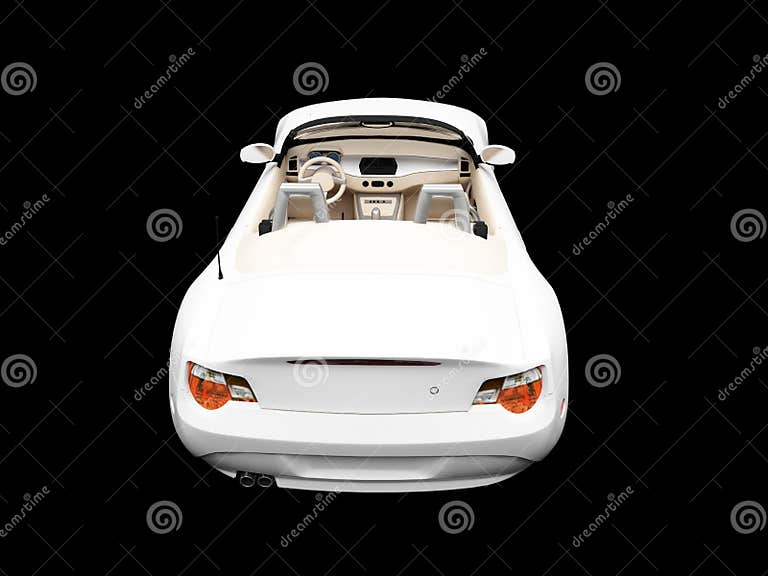 Isolated White Car Back View Stock Illustration - Illustration of black ...