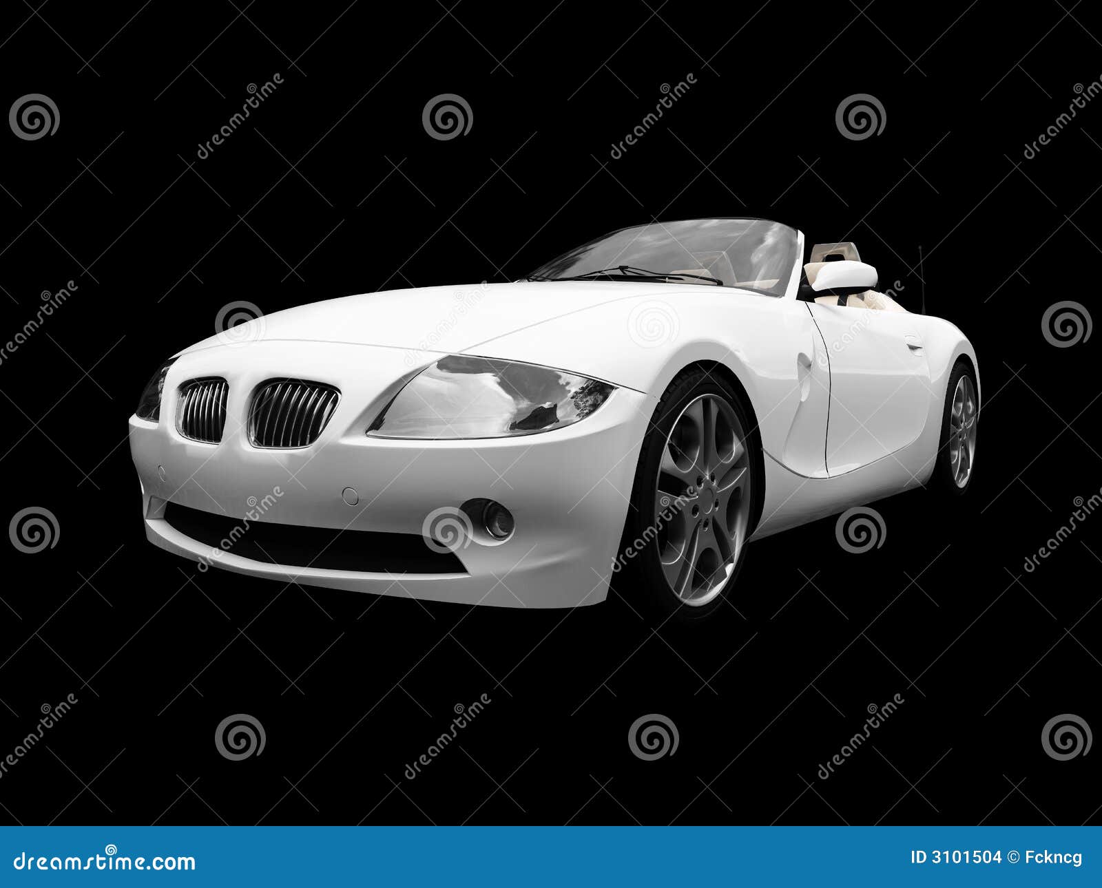 Isolated White Car Front View Stock Illustration - Illustration of ...