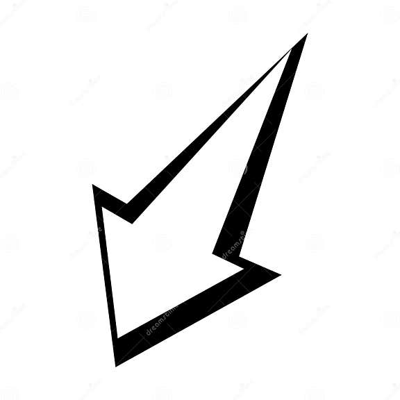 Isolated White Comic Arrow Transition Vector Stock Vector ...