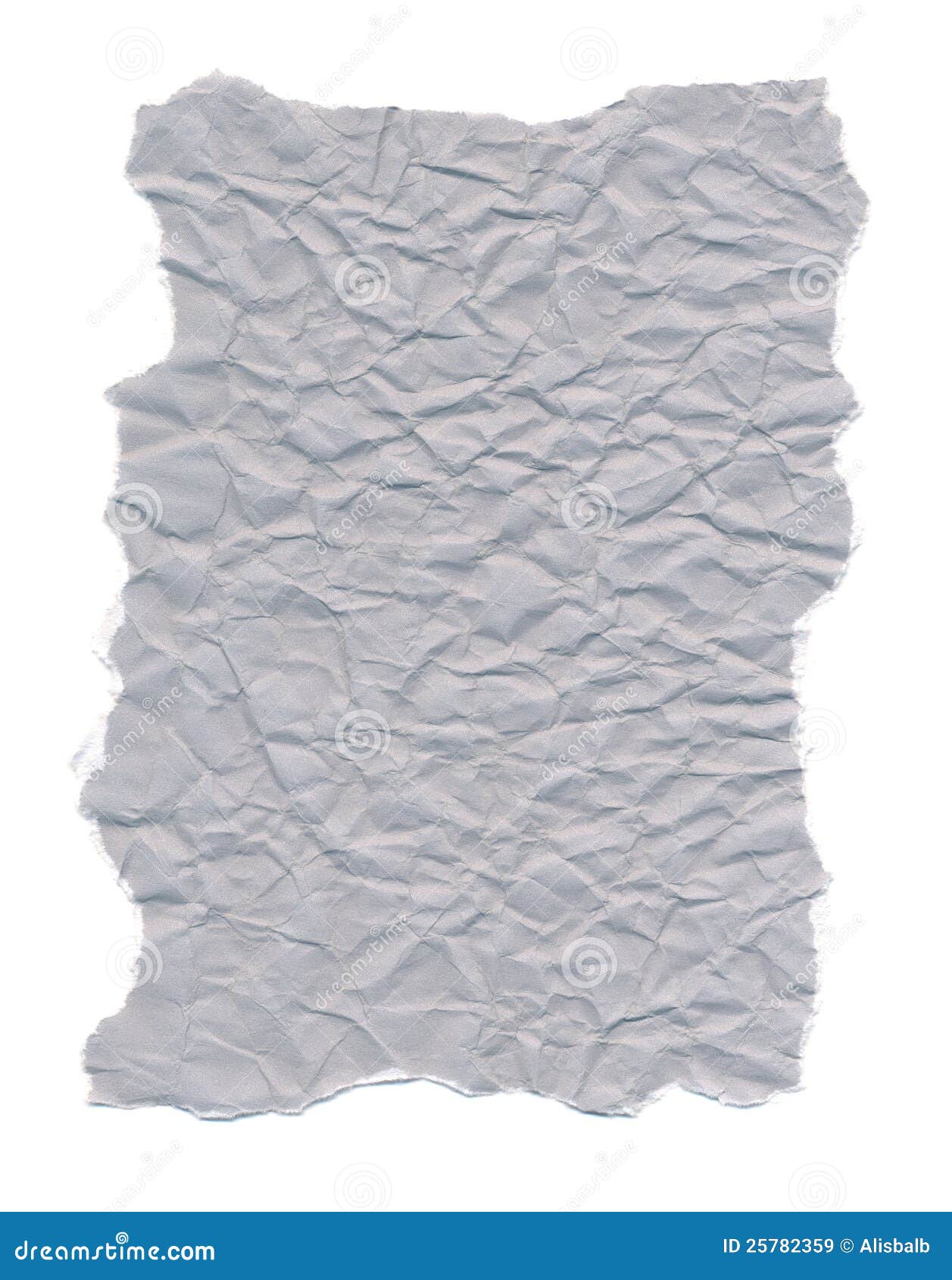 Isolated on White Crumpled Gray Paper Stock Image - Image of crumpled ...