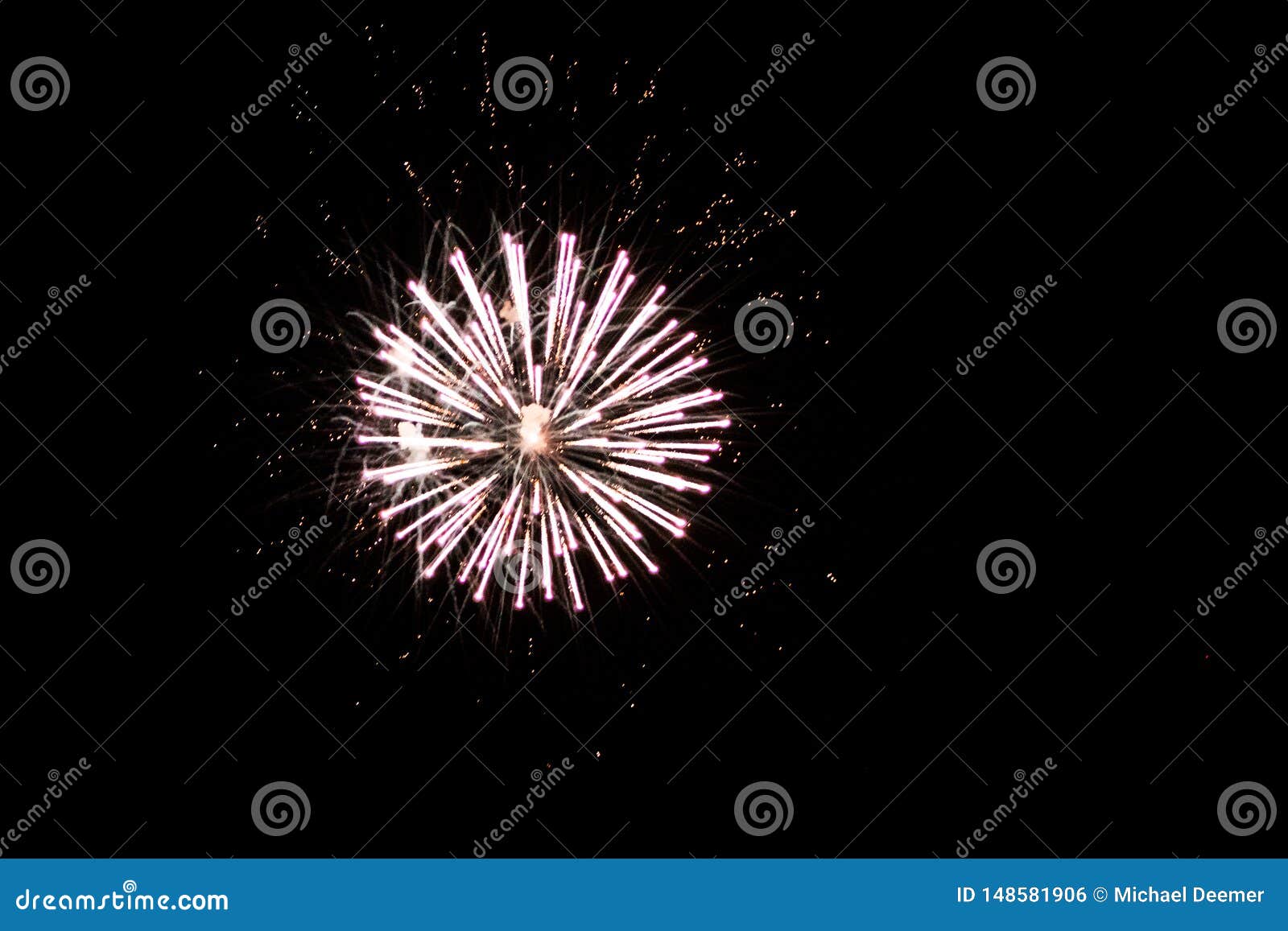 Isolated White Firework Exploding Stock Photo - Image of exploding ...