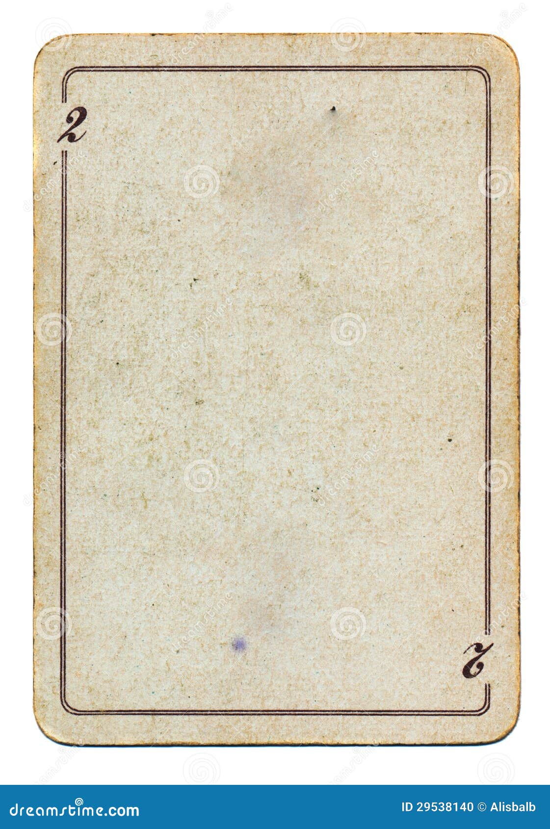 Isolated on White Old Playing Card Paper with Number Two Stock Photo ...