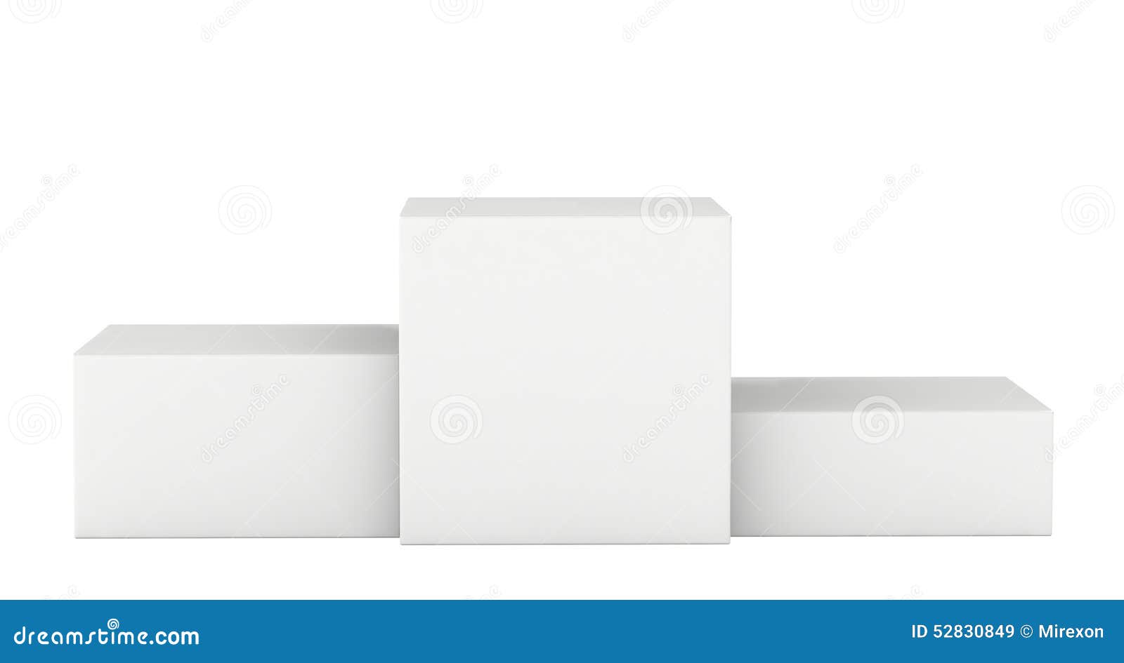 White Pedestal. Empty 3D Block Podium Stage For Gallery Or Realistic ...