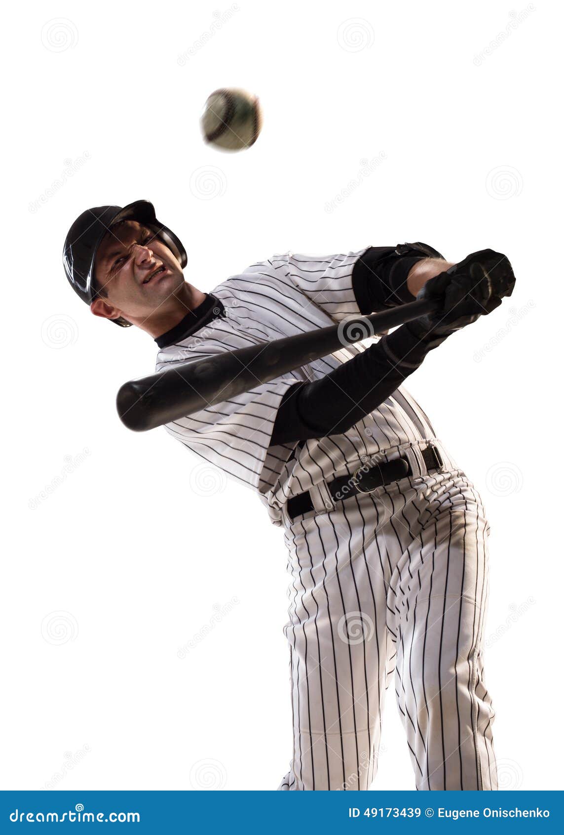 Isolated on White Professional Baseball Player Stock Image - Image of ...