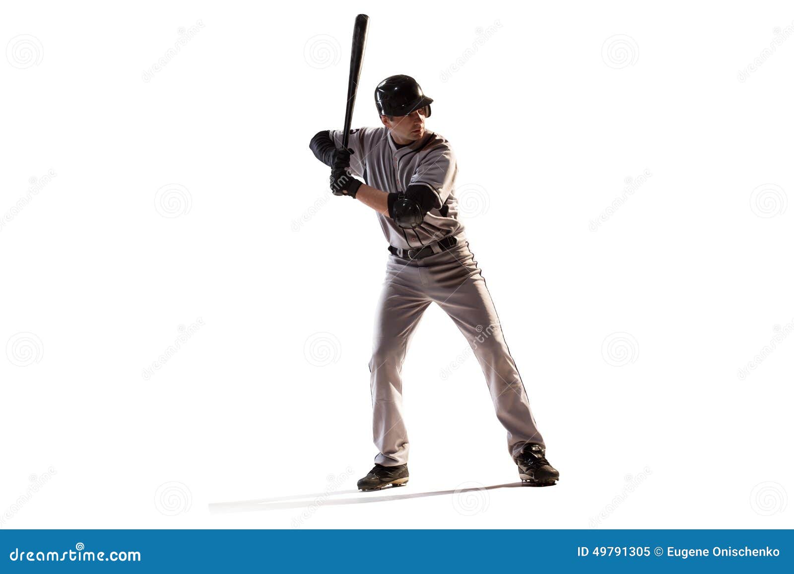 Isolated on White Professional Baseball Player Stock Image - Image of ...