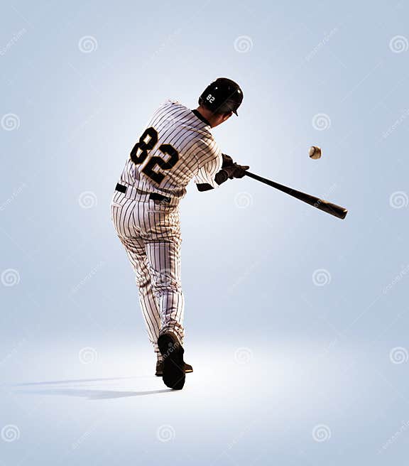 Isolated on White Professional Baseball Player Stock Photo - Image of ...
