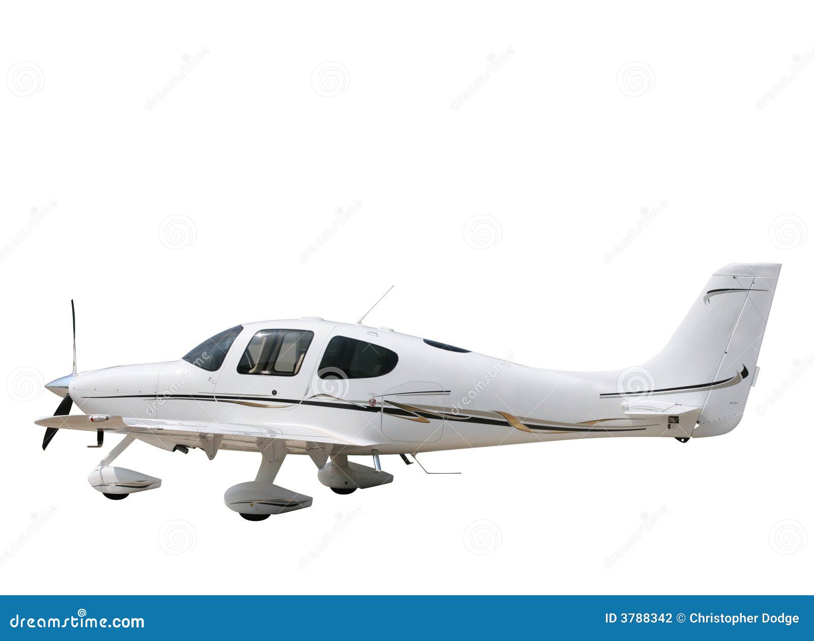 Isolated white prop plane stock photo. Image of tourism - 3788342
