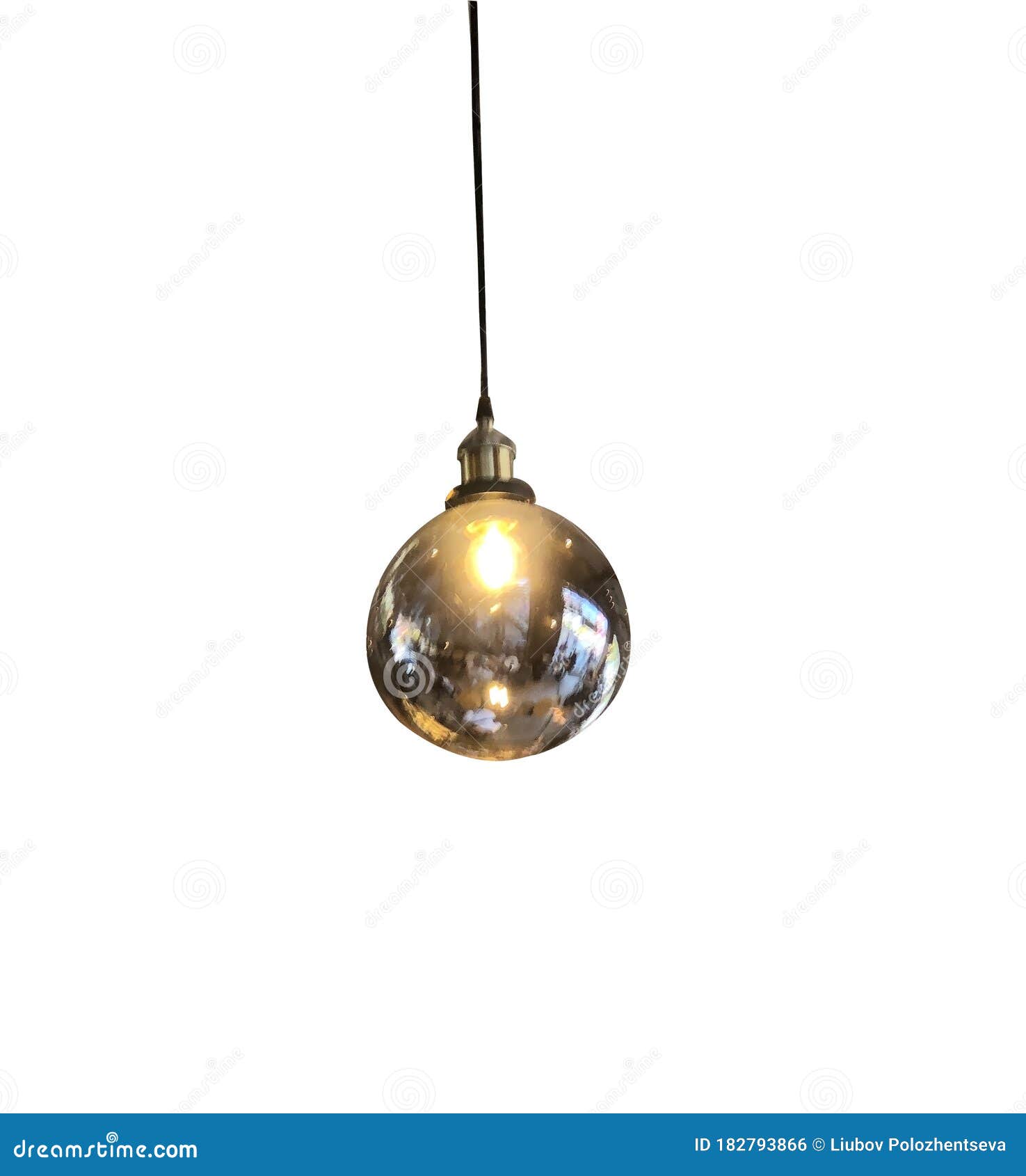 Isolated on White Shining Light Ball Stock Photo - Image of futuristic ...