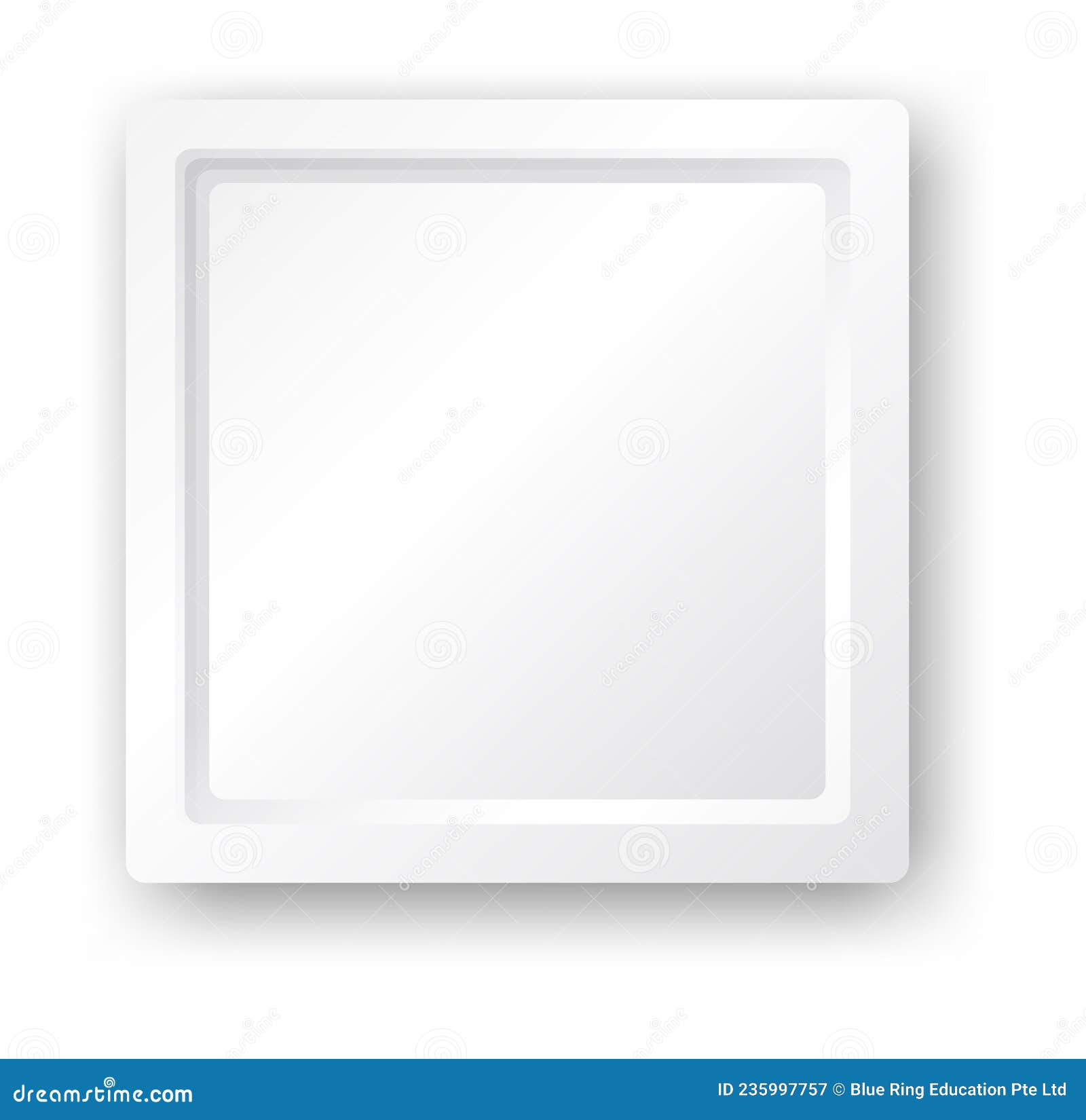 Isolated White Square Plate Stock Vector - Illustration of food, blank ...