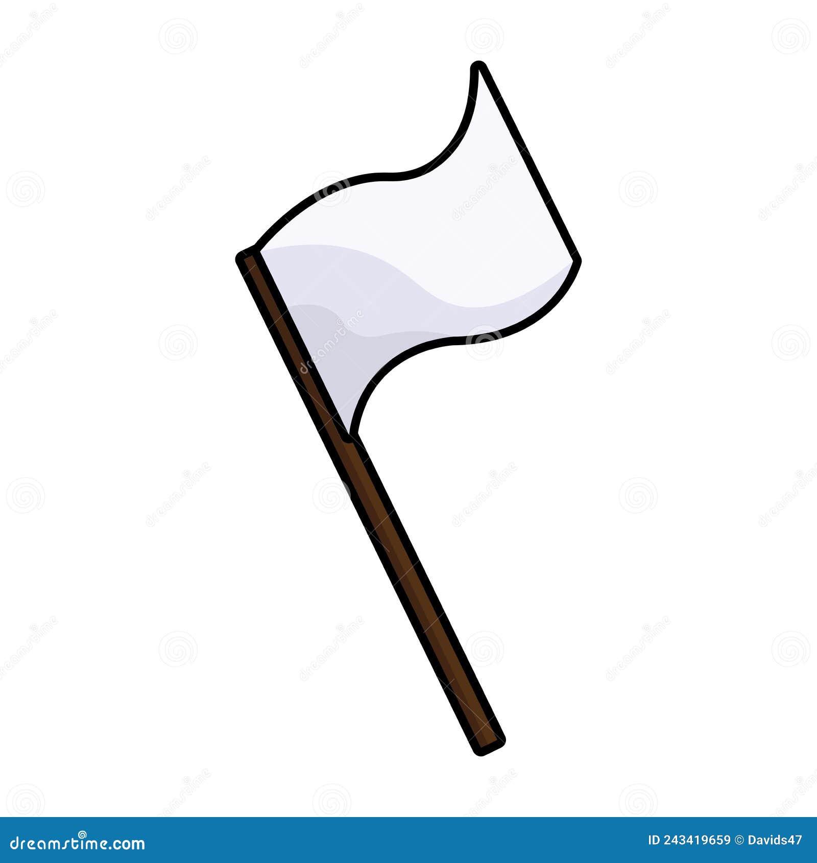 Isolated White Surrender Flag Icon Vector Stock Vector - Illustration ...