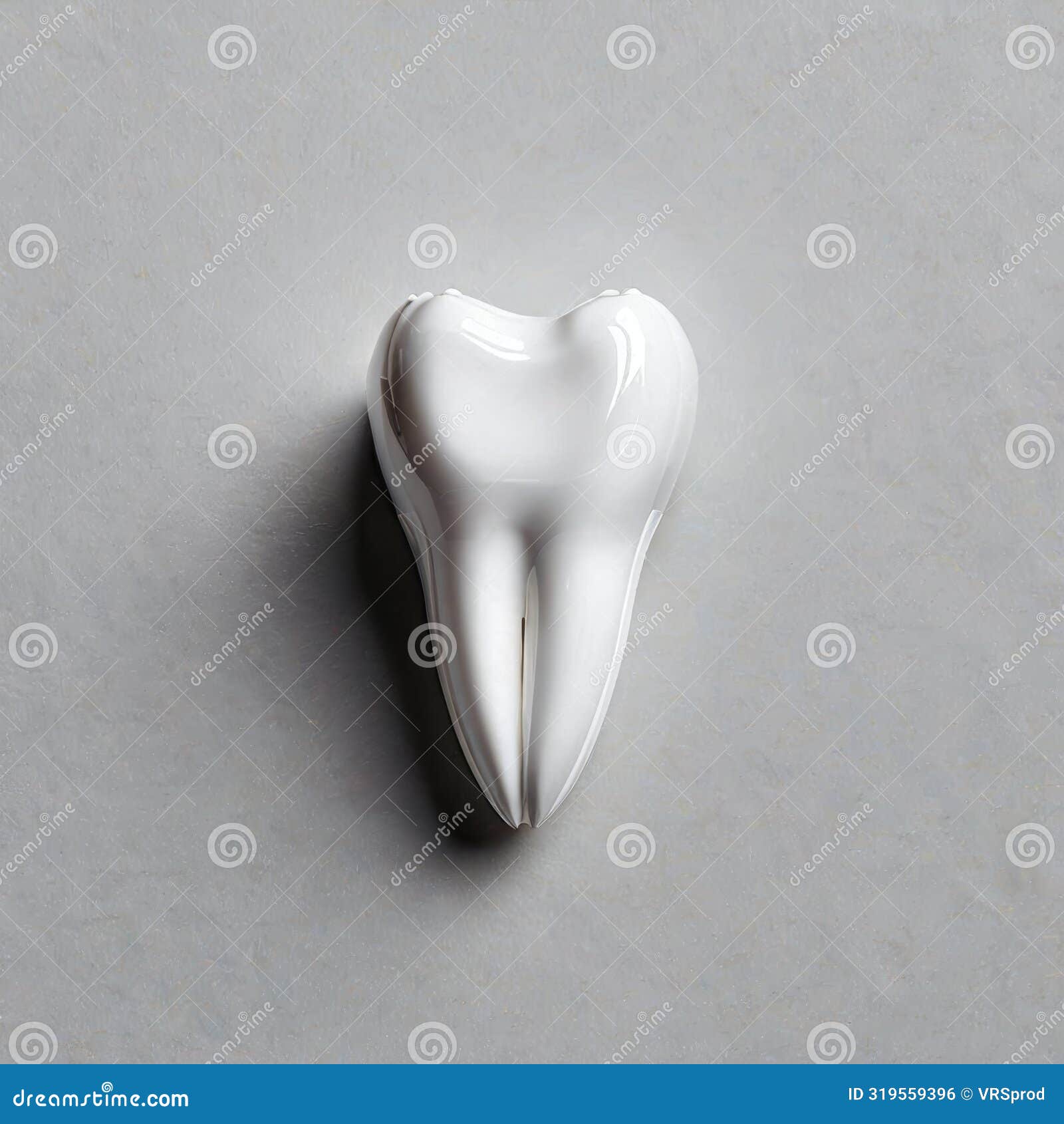 Isolated White Tooth on Grey Background Stock Photo - Image of clean ...