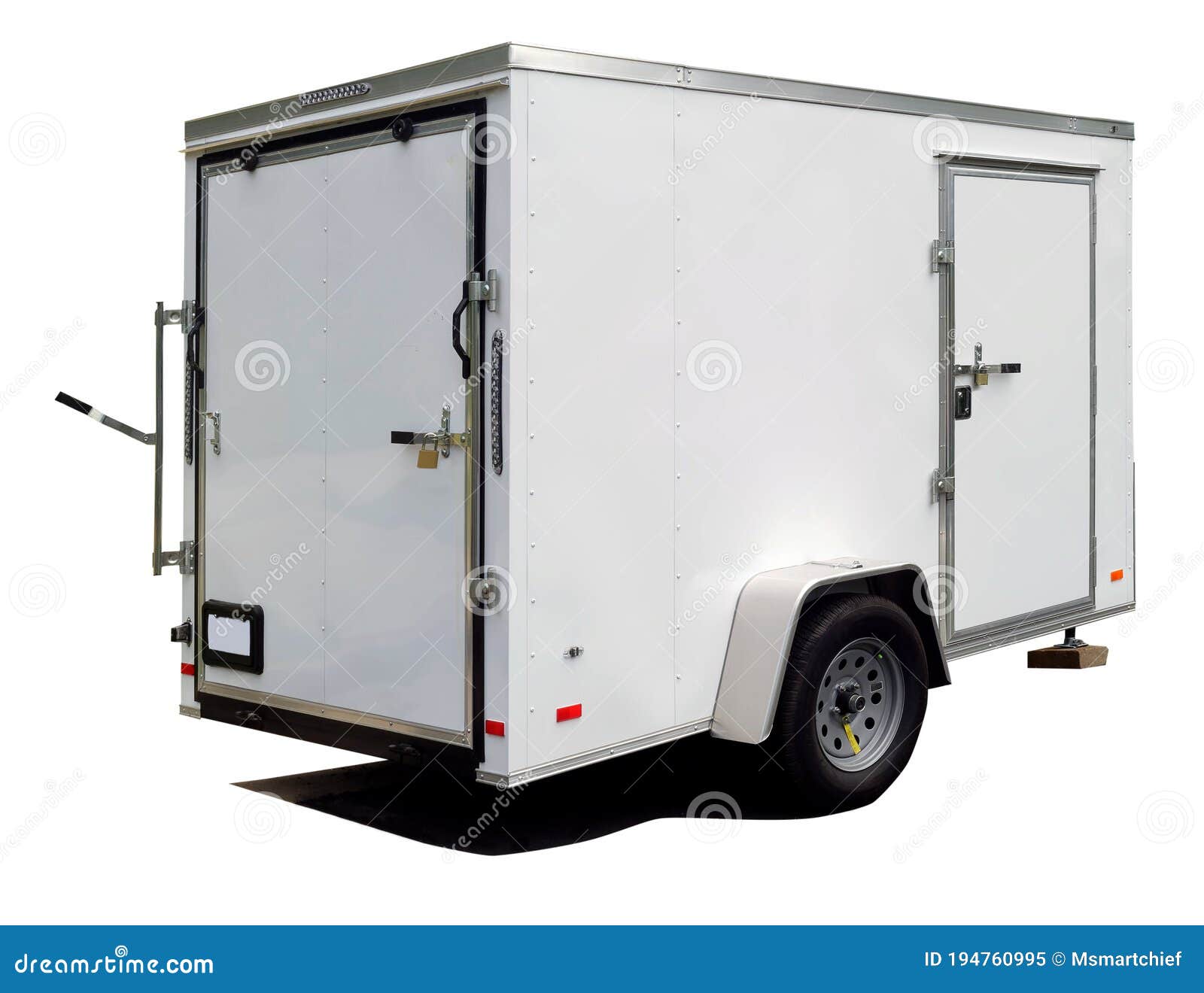 Isolated White Utility Trailer Stock Image - Image of auto, business ...