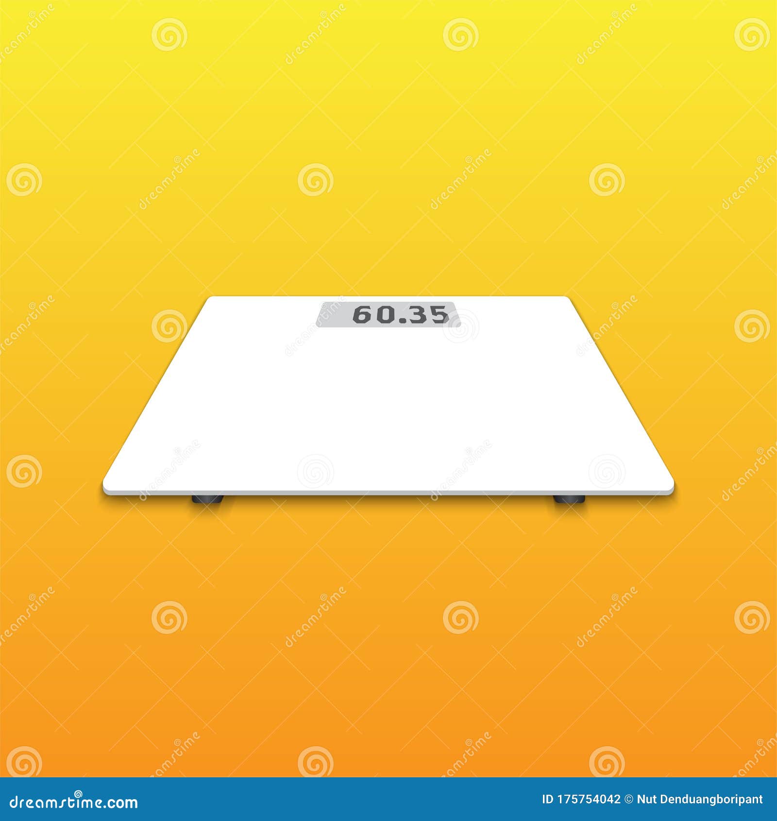 Isolated White Weighing Scale on Orange Background Stock Vector ...