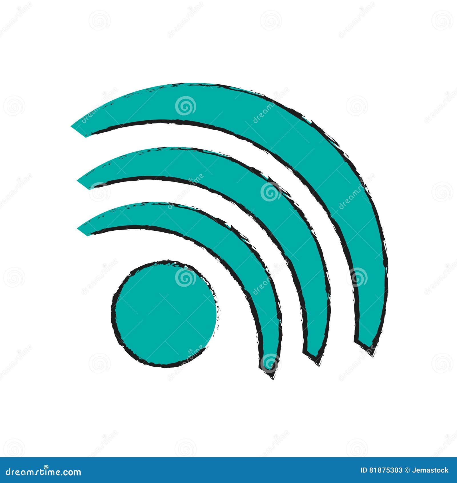 Isolated wifi wave design stock vector. Illustration of electronic ...