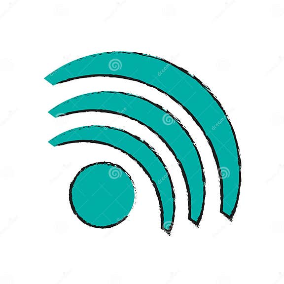 Isolated wifi wave design stock vector. Illustration of electronic ...