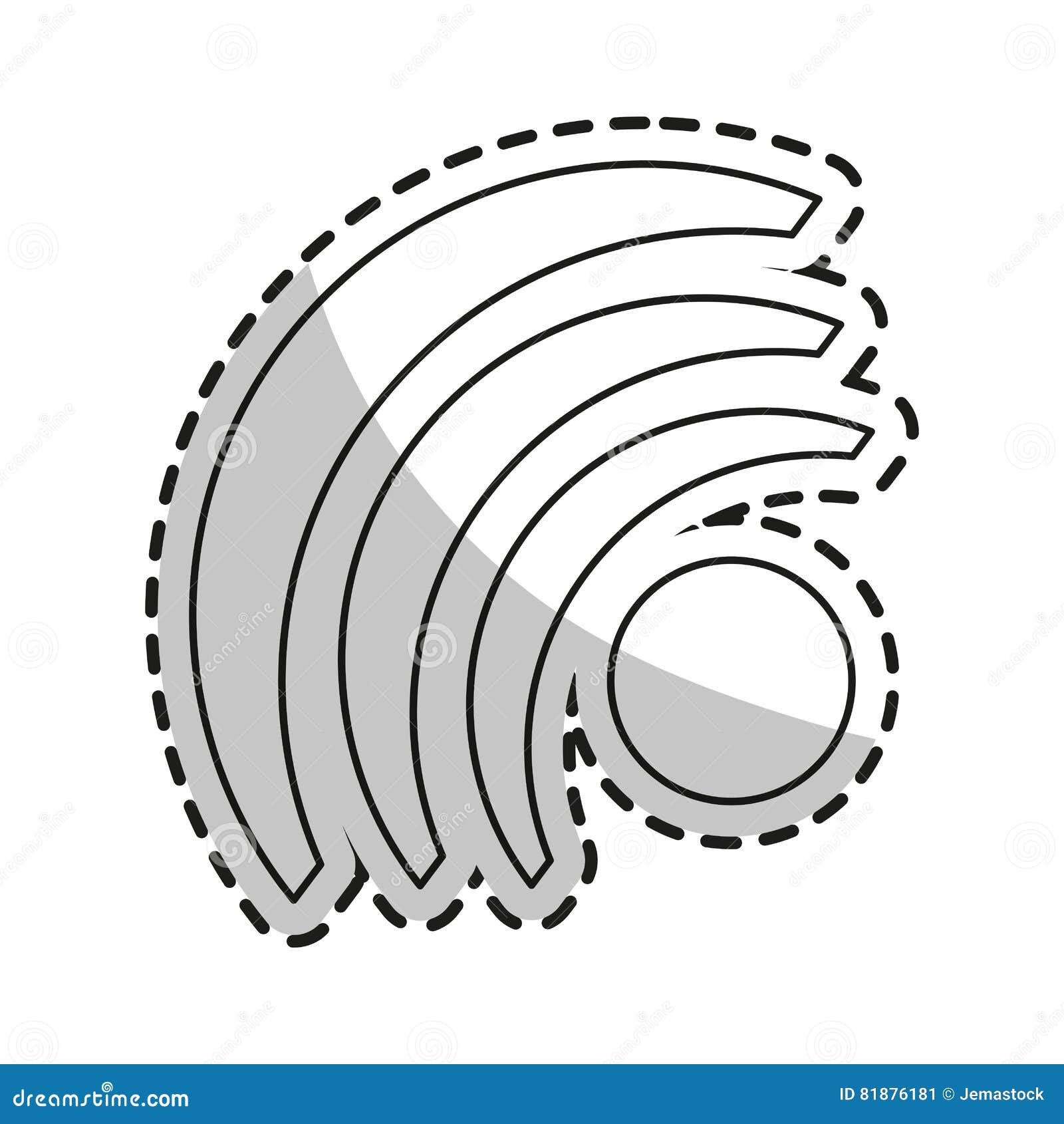Isolated wifi wave design stock vector. Illustration of technology ...