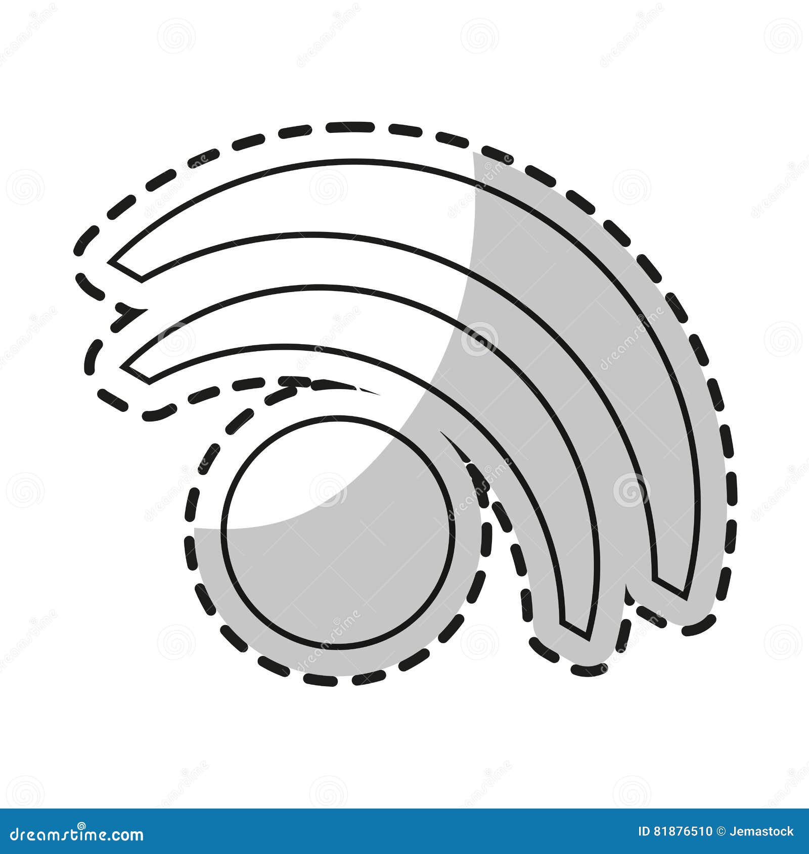 Isolated wifi wave design stock vector. Illustration of electronic ...